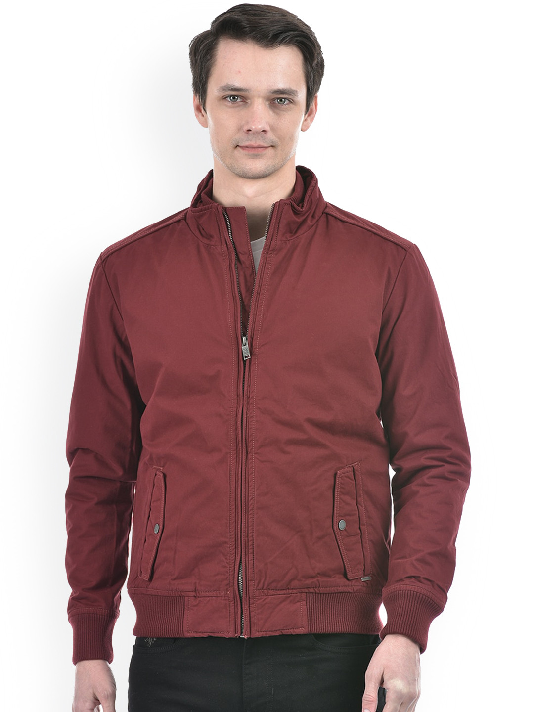 Buy Numero Uno Mock Collar Lightweight Pure Cotton Bomber Jacket ...