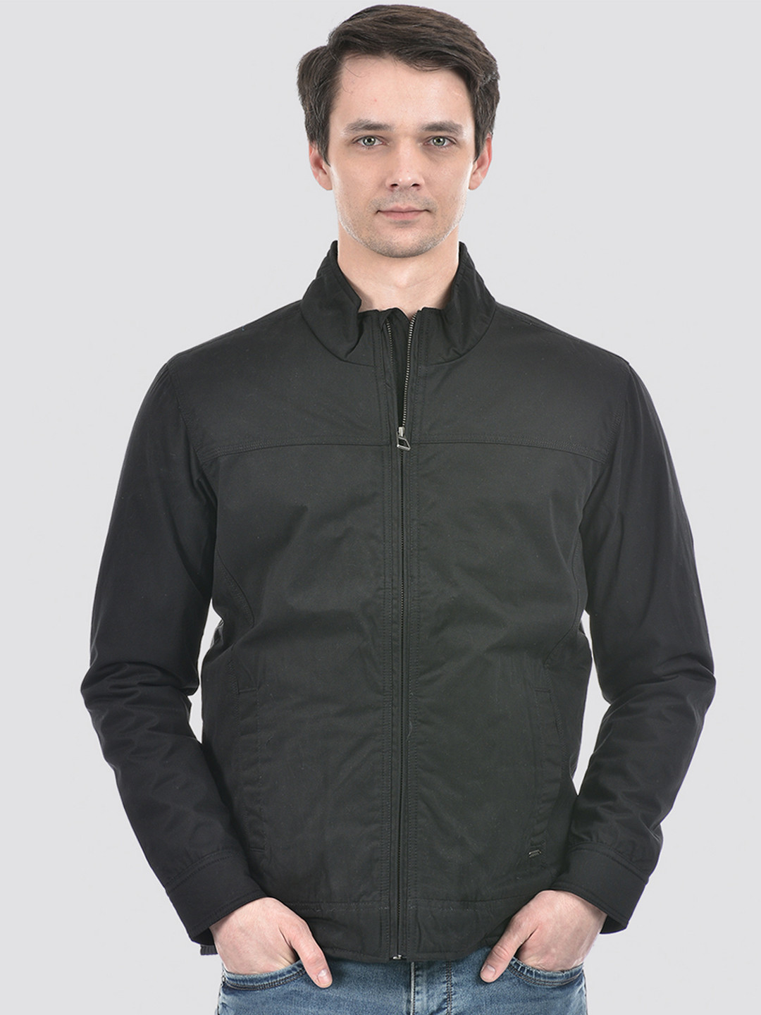 Buy Numero Uno Stand Collar Lightweight Pure Cotton Tailored Jacket ...