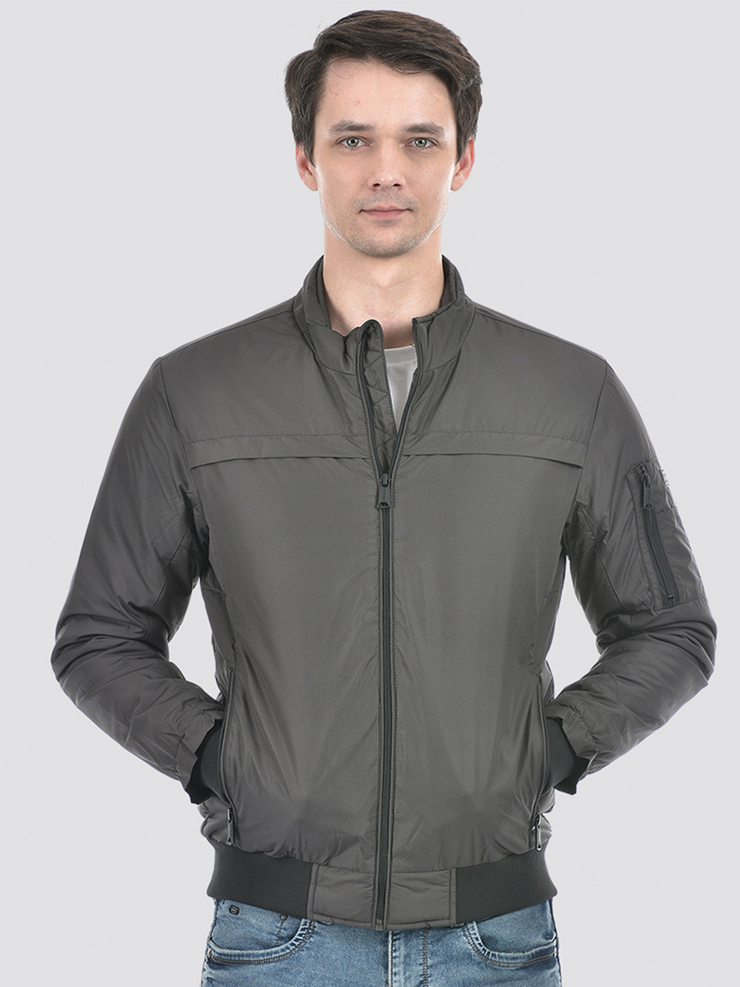 Buy Numero Uno Mock Collar Lightweight Bomber Jacket - Jackets for Men ...