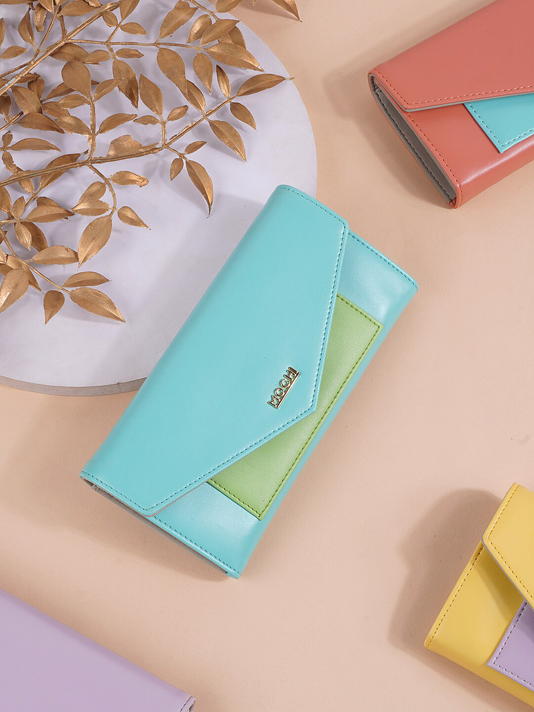 Buy Mochi Women Colourblocked Envelope Wallet - Wallets for Women ...