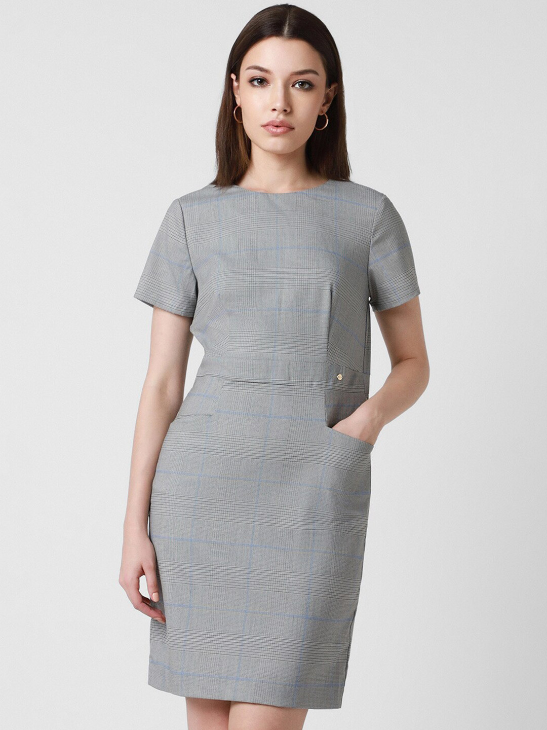 Buy Van Heusen Woman Checked Formal Sheath Dress - Dresses for Women ...