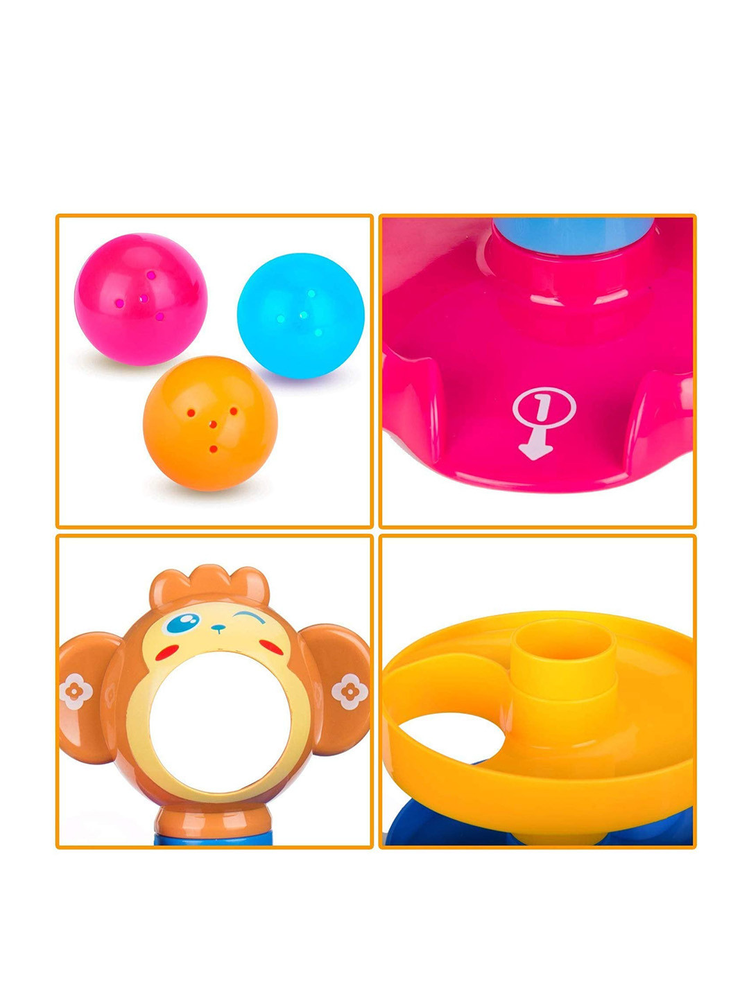 Buy ADKD Kids 5 Layer Ball Drop & Roll Swirling Monkey Tower Ramp Toy ...