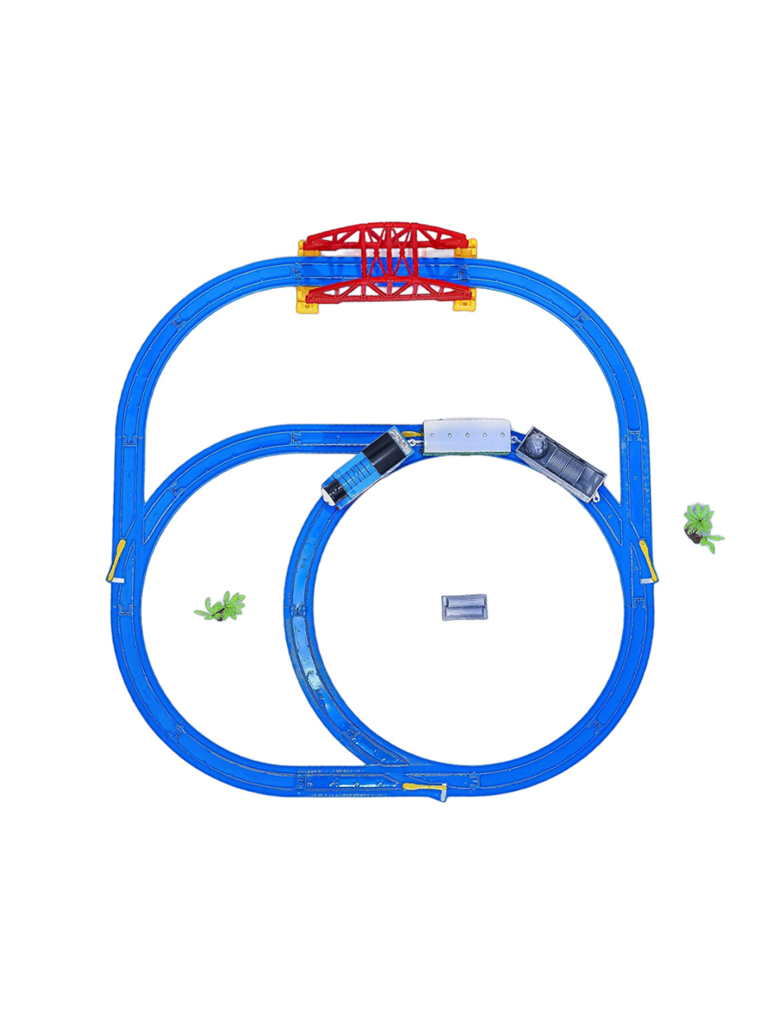 Buy ADKD Kids Train & Track Set With Changeable Tracks Over Bridge ...