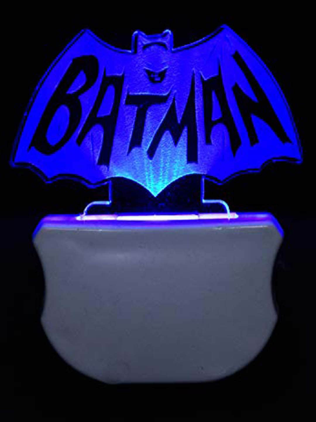 Buy NMII White & Blue Printed Batman Acrylic 3D Illusion Plug Night ...