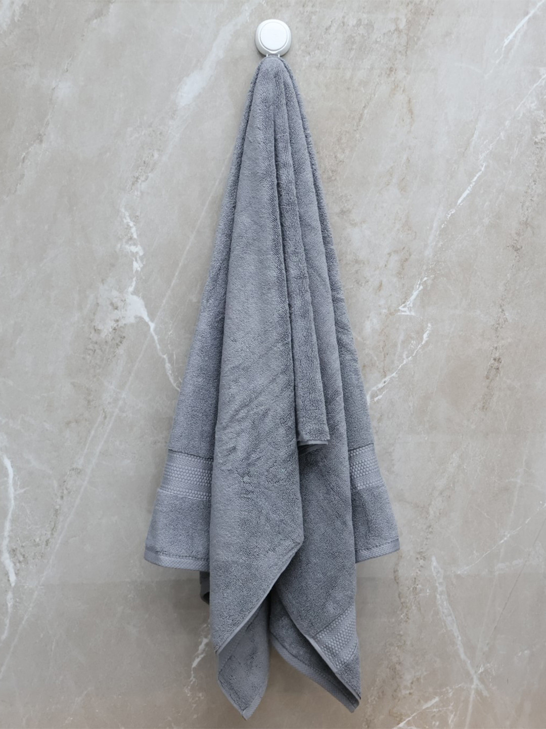 Buy BOMBAY DYEING Grey Pure Cotton 650 GSM Bath Towel - Bath Towels for ...