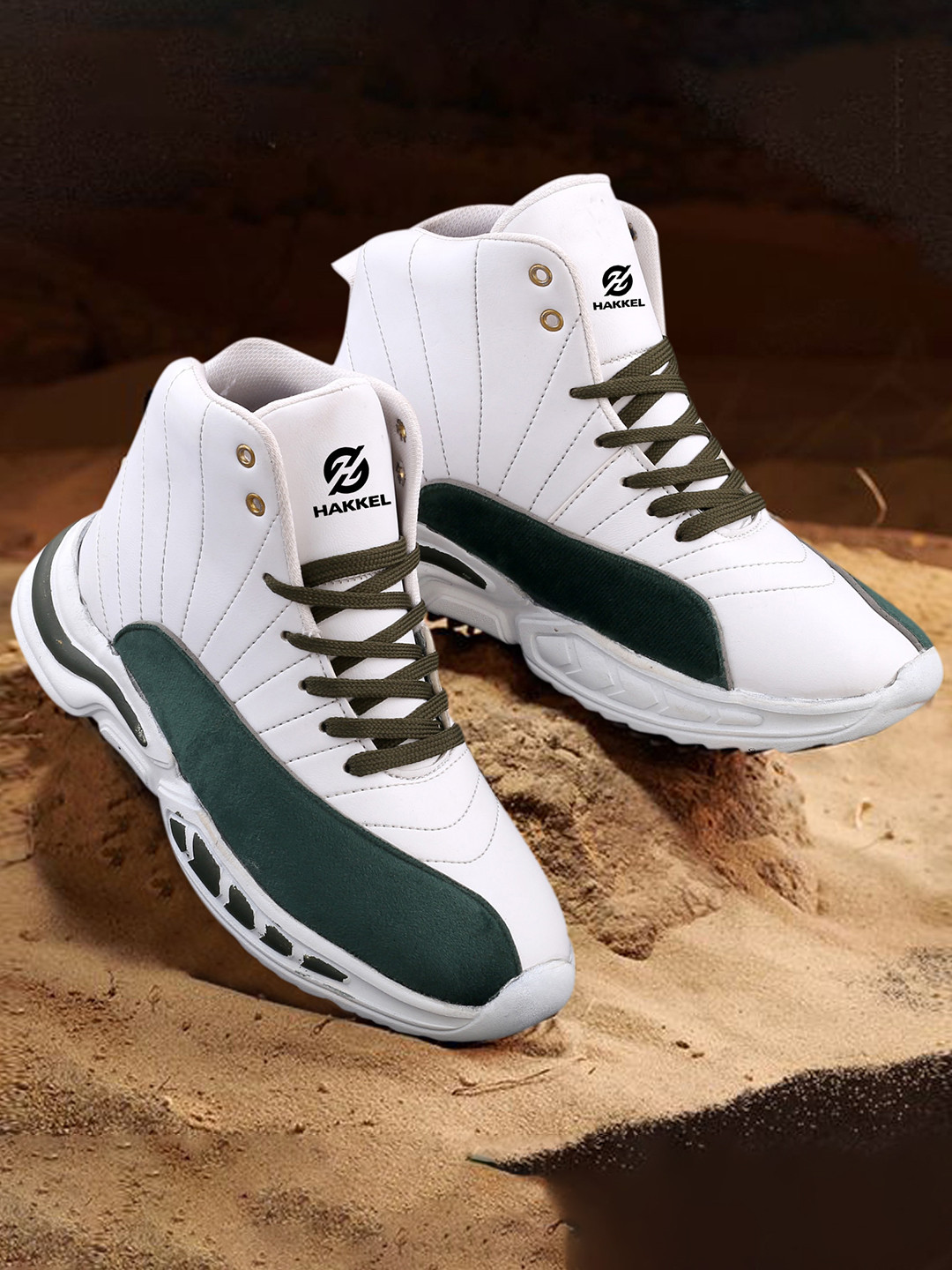 Buy HAKKEL Men Colourblocked Mid Top Sneakers - Casual Shoes for Men ...