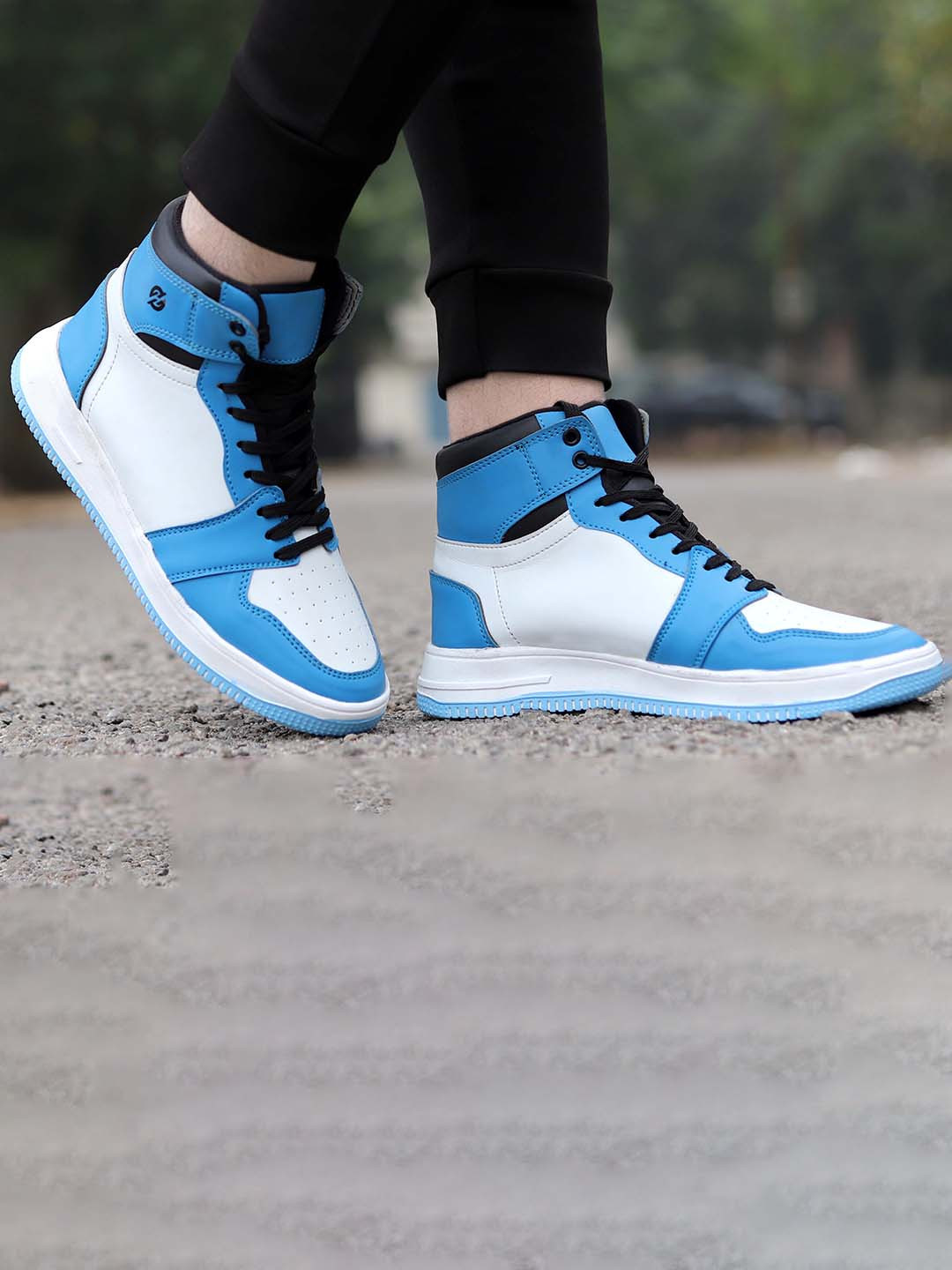 Buy HAKKEL Men Colourblocked Round Toe Mid Top Sneakers - Casual Shoes ...