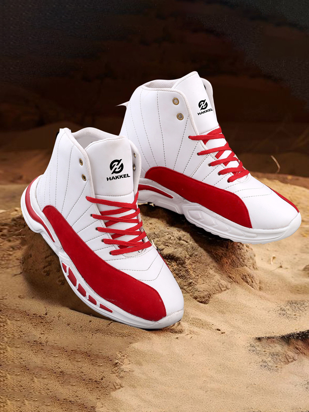 Buy HAKKEL Men Textured Round Toe Mid Top Sneakers - Casual Shoes for ...