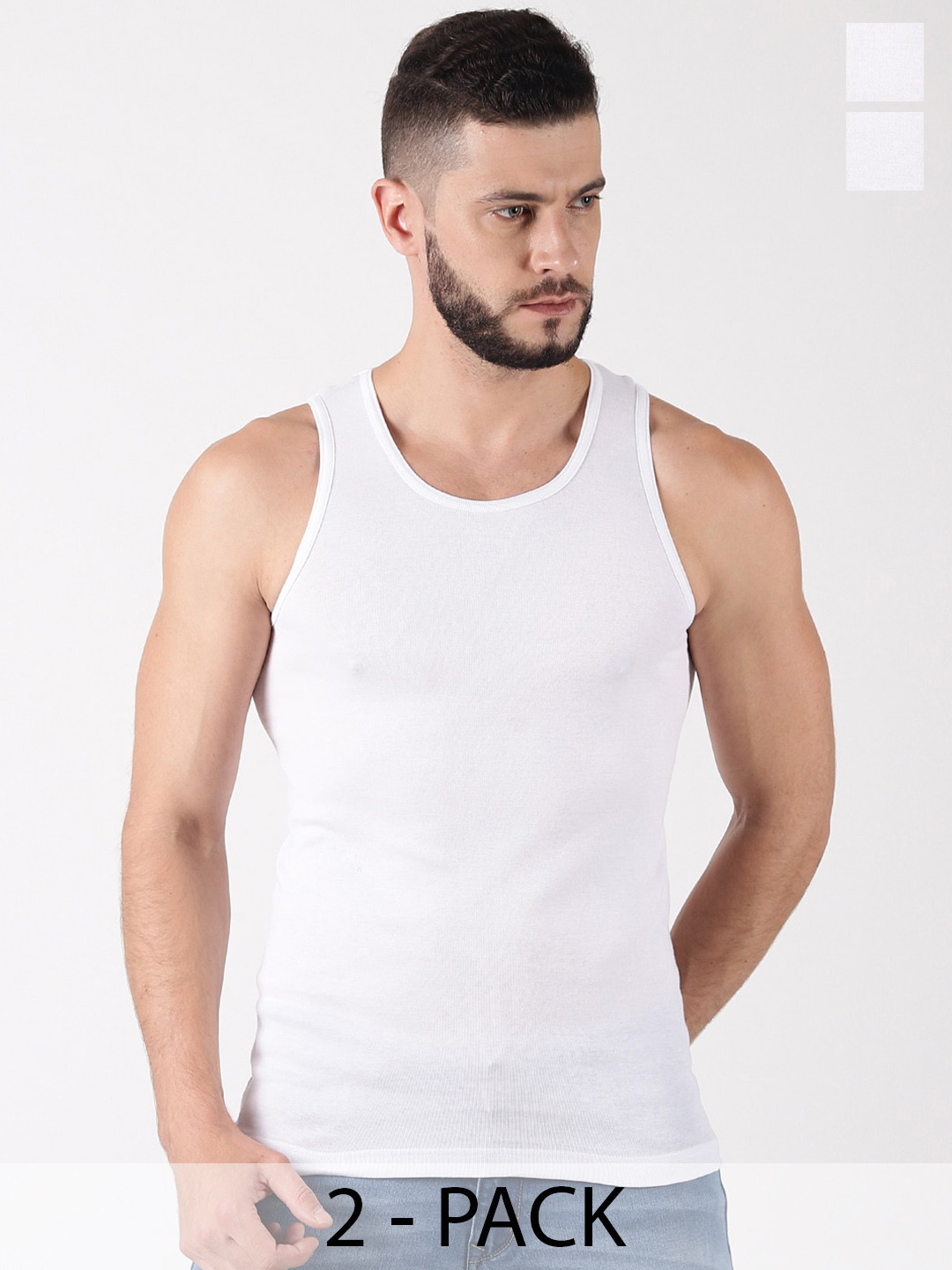 Buy Force NXT Pack Of 2 Men Super Combed Egyptian Cotton Derby Rib ...