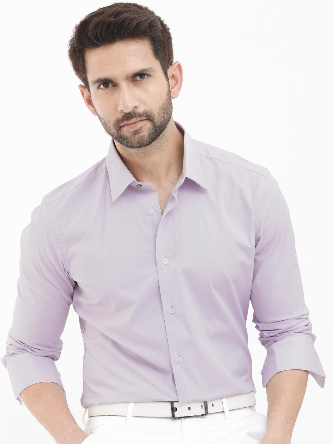 Buy RARE RABBIT Men Neutron 8 Slim Fit Cotton Shirt - Shirts for Men ...