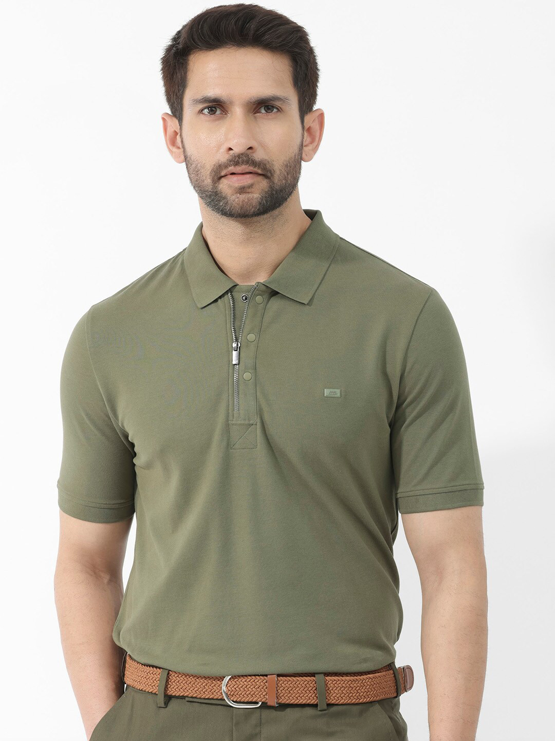 Buy RARE RABBIT Men Rings 4 Slim Fit Solid Polo Collar T Shirt ...