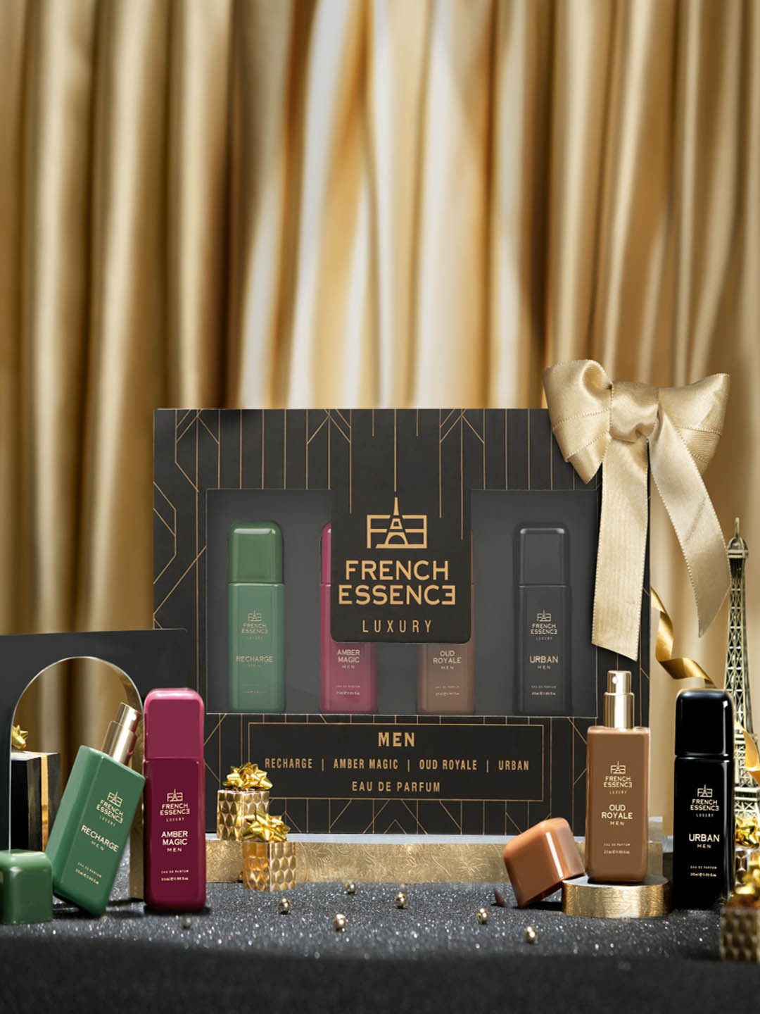 Buy FRENCH ESSENCE Men Luxury Set Of 4 Recharge Amber Magic Oud Royale ...