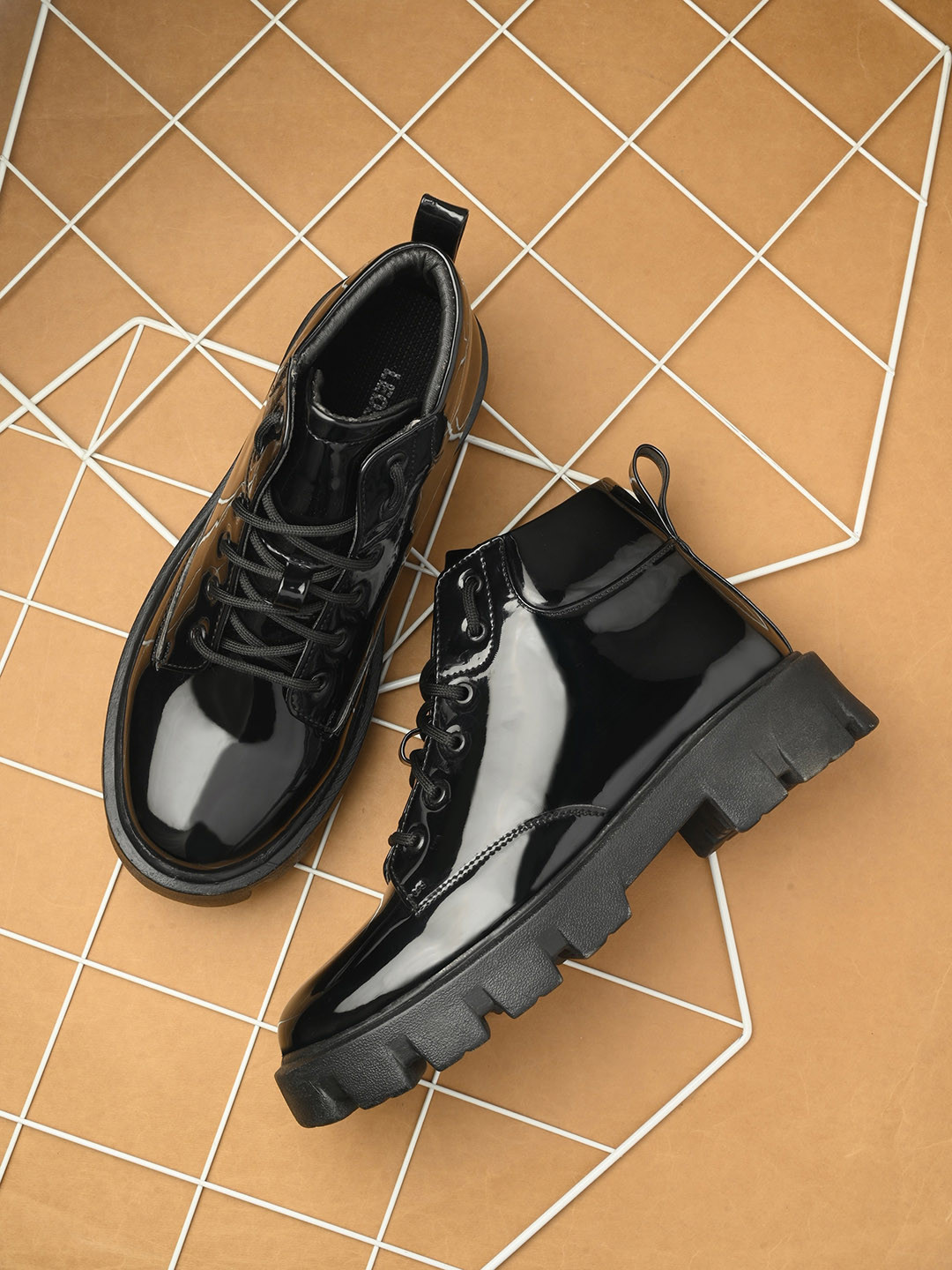 Buy Leo's Fitness Shoes Men Lace Up Chunky Boots - Boots for Men ...