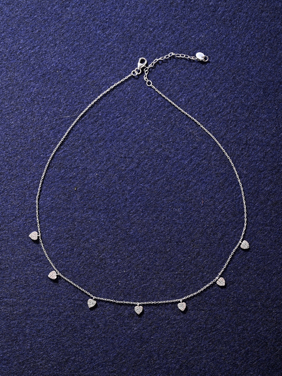 Buy Clara Sterling Silver Cubic Zirconia Rhodium Plated Necklace ...