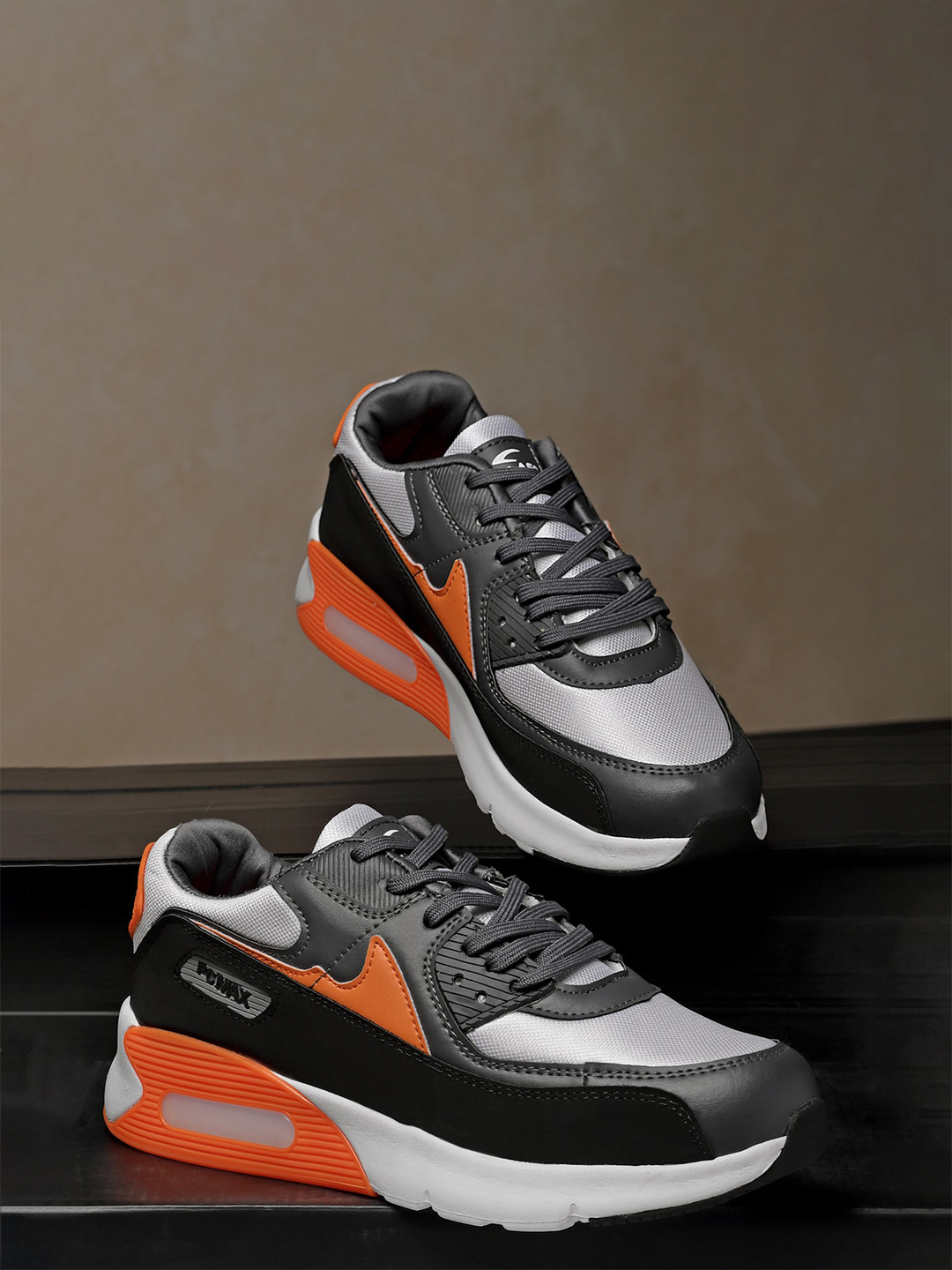 Buy Airson Men Textured Memory Foam Lace Ups Running Shoes - Sports ...