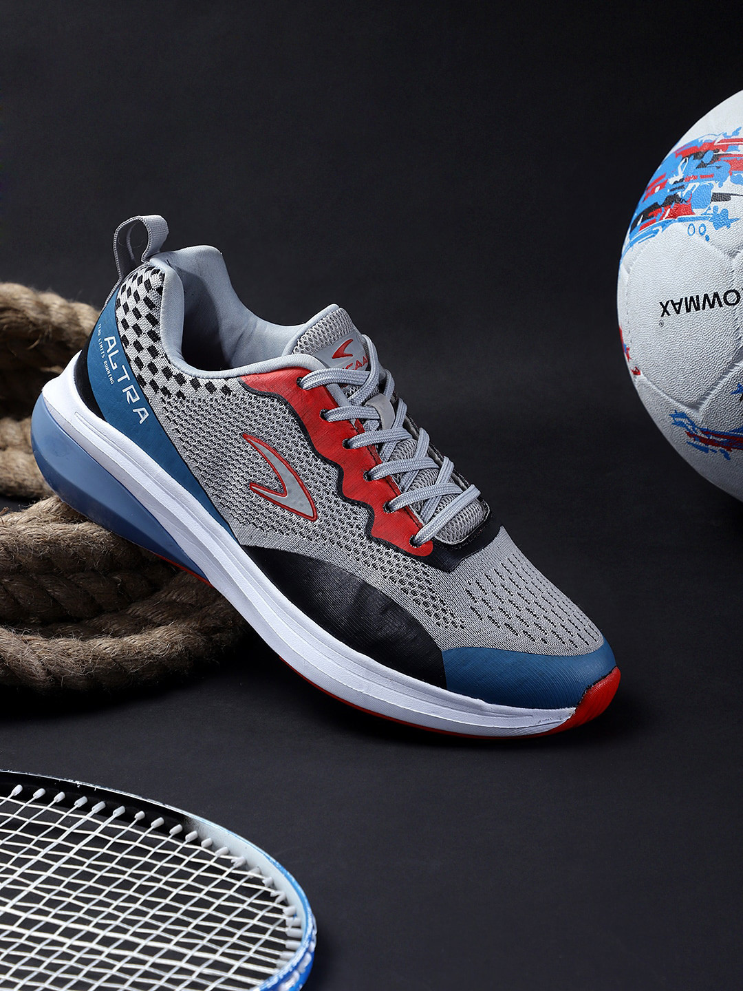 Buy Airson Men Textured Memory Foam Lace Ups Running Shoes - Sports ...