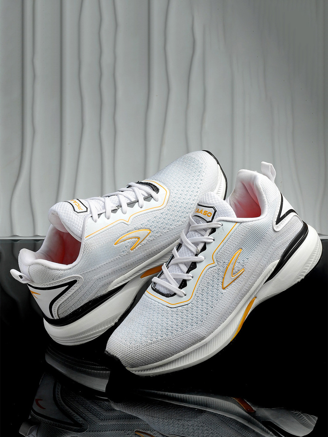 Buy Airson Men Textured Memory Foam Lace Ups Running Shoes - Sports ...