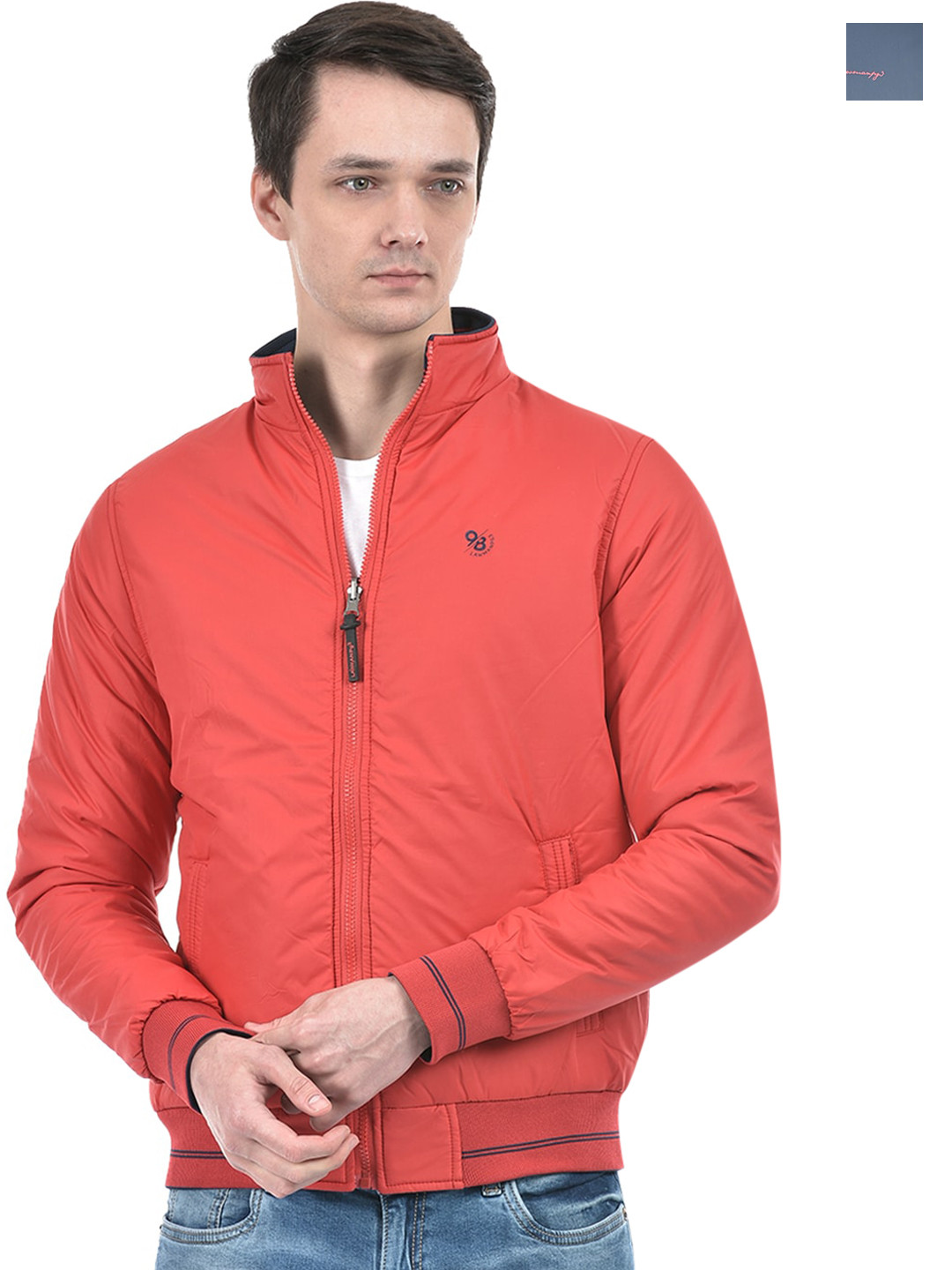 Buy Lawman Pg3 Mock Collar Long Sleeves Reversible Bomber Jacket ...