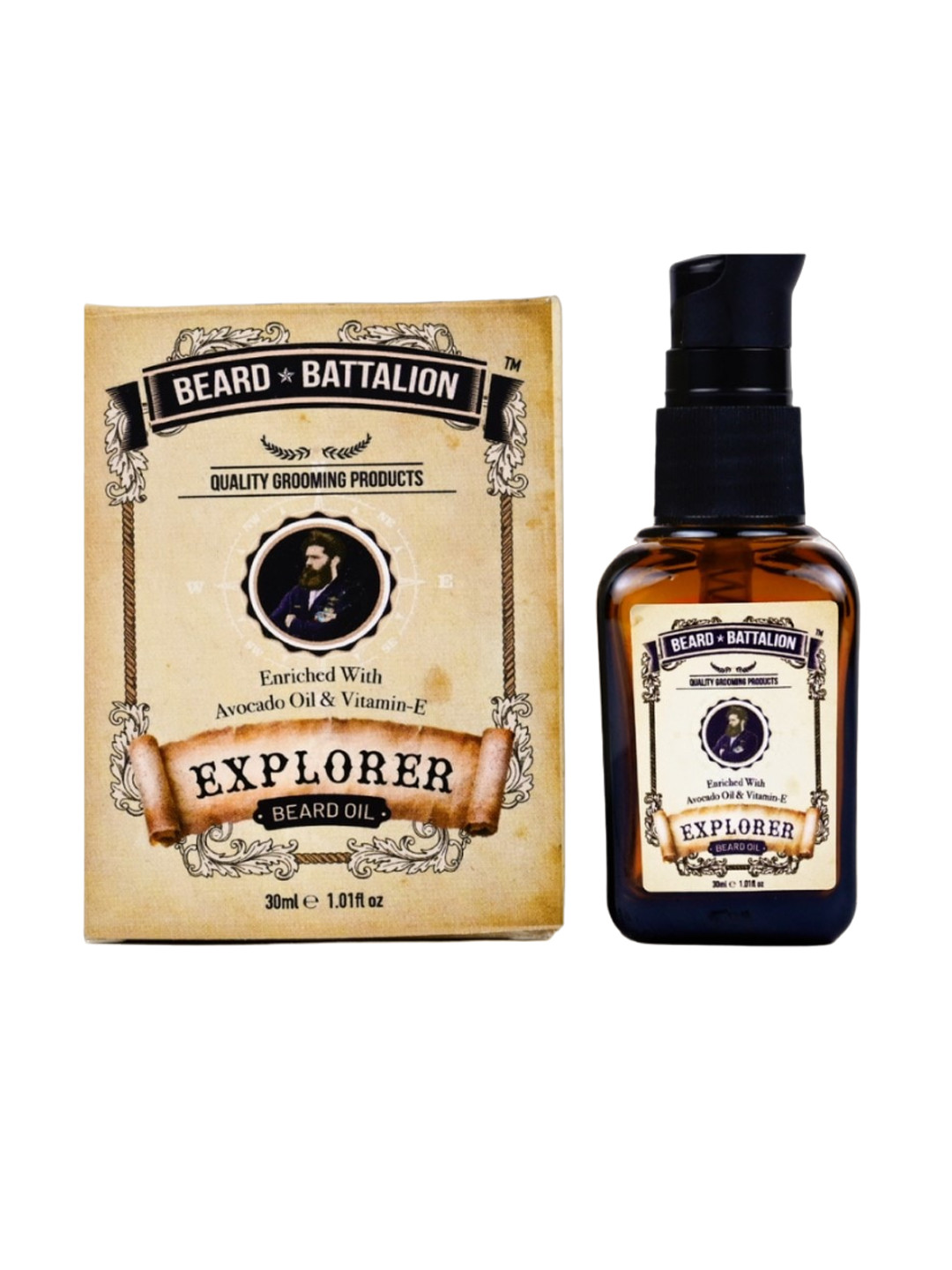 Buy Beard Battalion Explorer Beard And Hair Oil With Avocado 30ml ...
