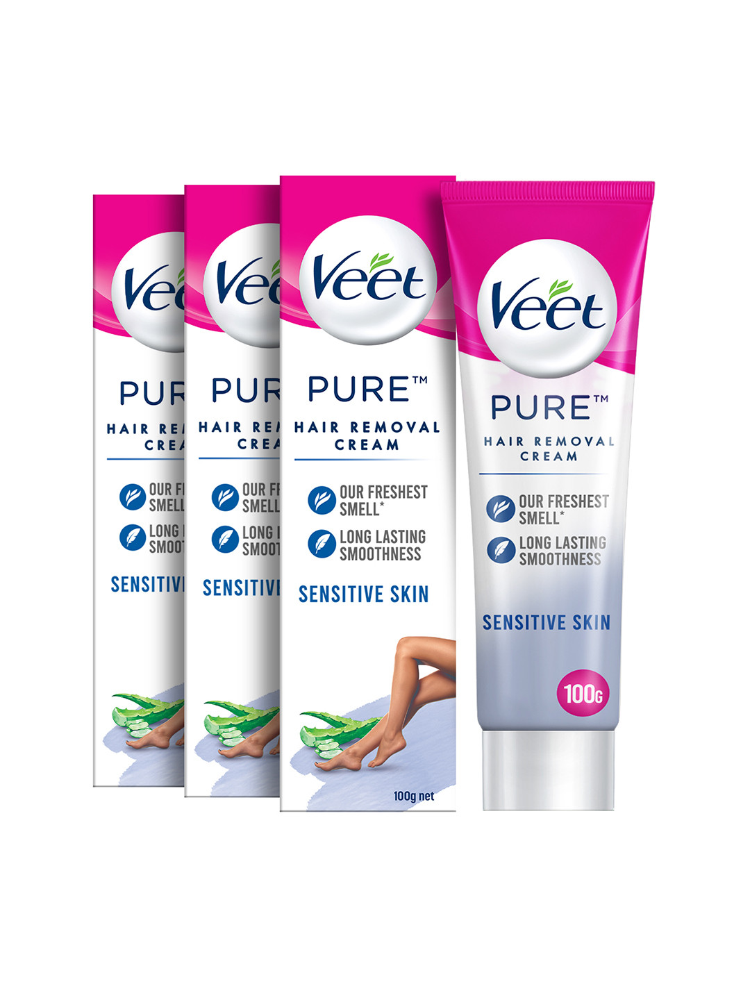 Buy Veet Set Of 3 Pure Hair Removal Cream 100g Each - Shaving And Hair ...