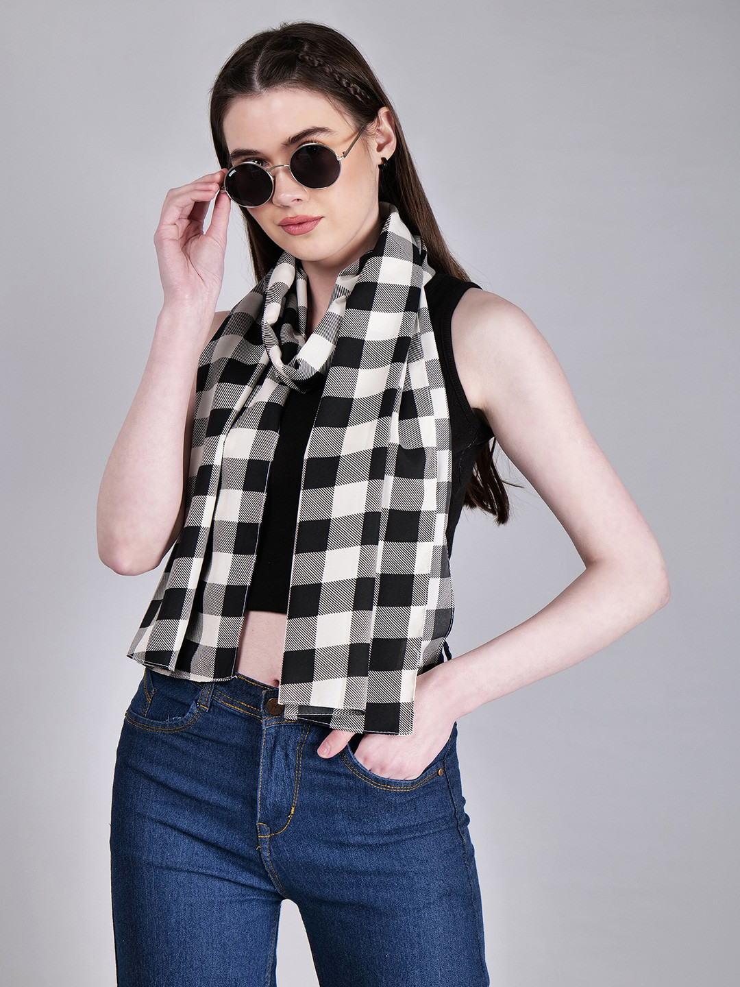 Buy Mast & Harbour Checked Scarf - Scarves for Women 27282728 | Myntra