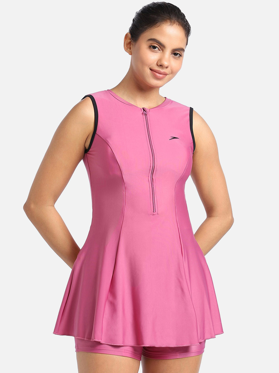 Buy Speedo Round Neck Sleeveless Swimdress With Boyleg - Swimwear for ...