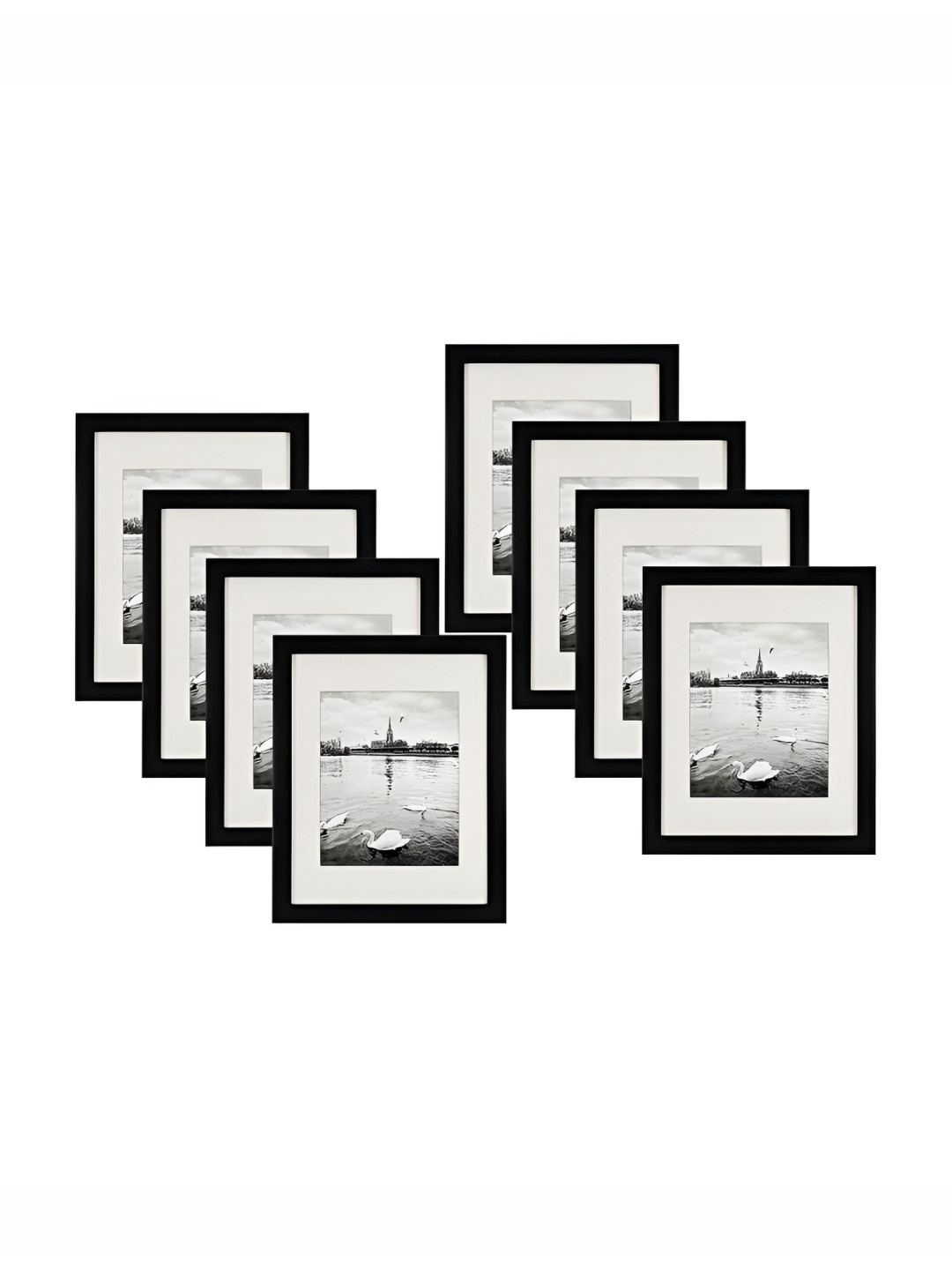 Buy ArtzFolio Black 8Pcs Wooden Wall Photo Frames - Photo Frames for ...