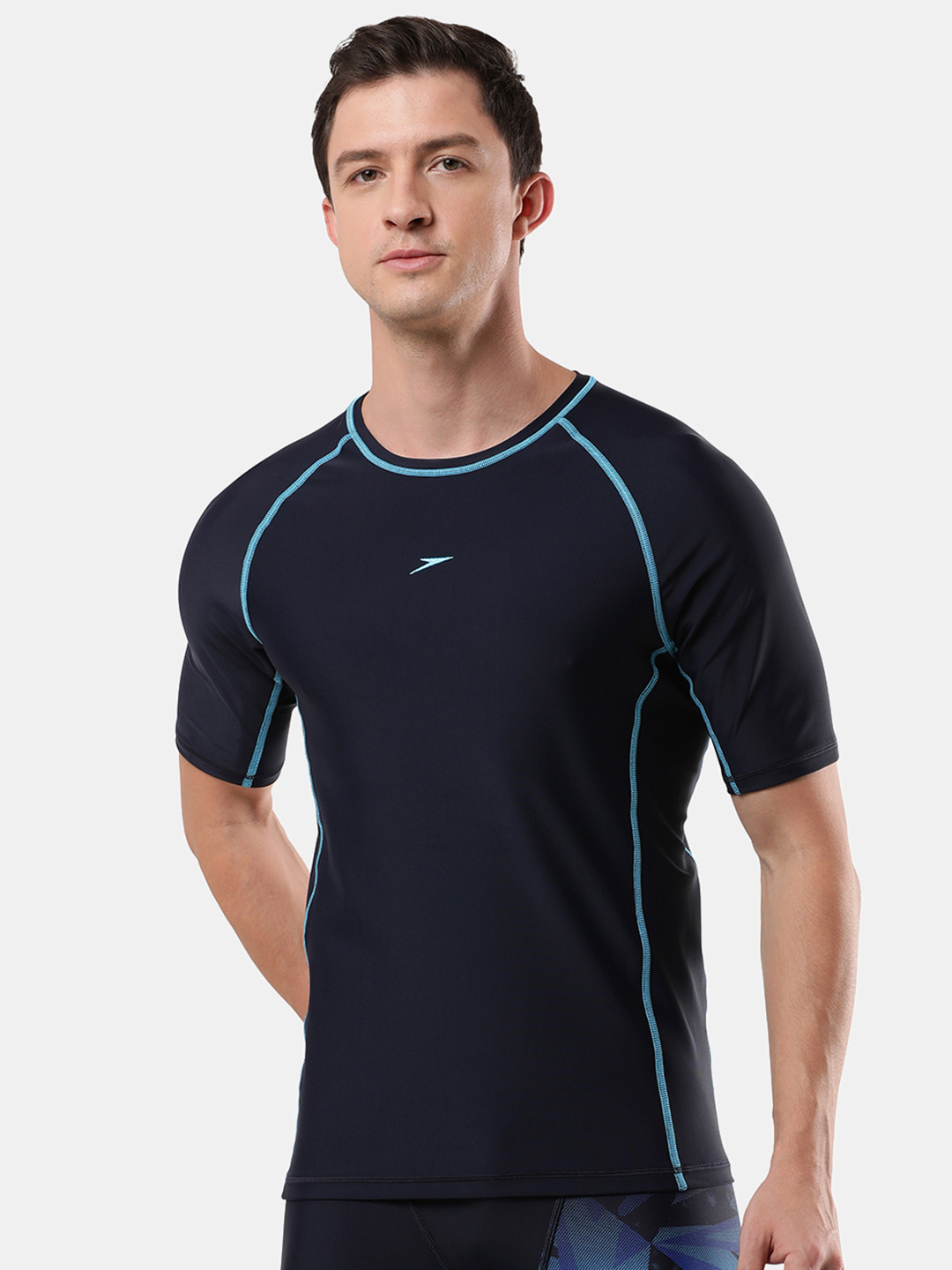 Buy Speedo Round Neck Short Sleeve Swim Tshirt - Swim Tops for Men ...