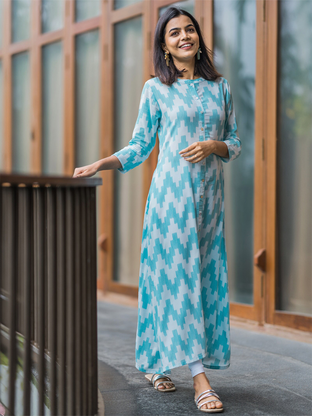 Buy HAY Print Flared Sleeve Liva Maxi Dress - Dresses for Women ...