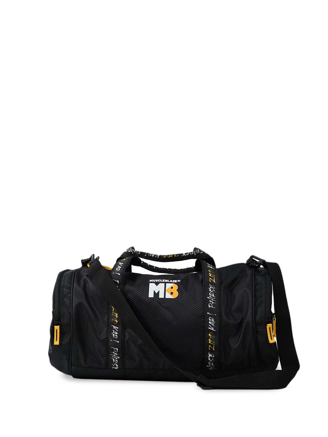 Buy MuscleBlaze Unisex Typography Printed Duffel Bag - Duffel Bag for ...