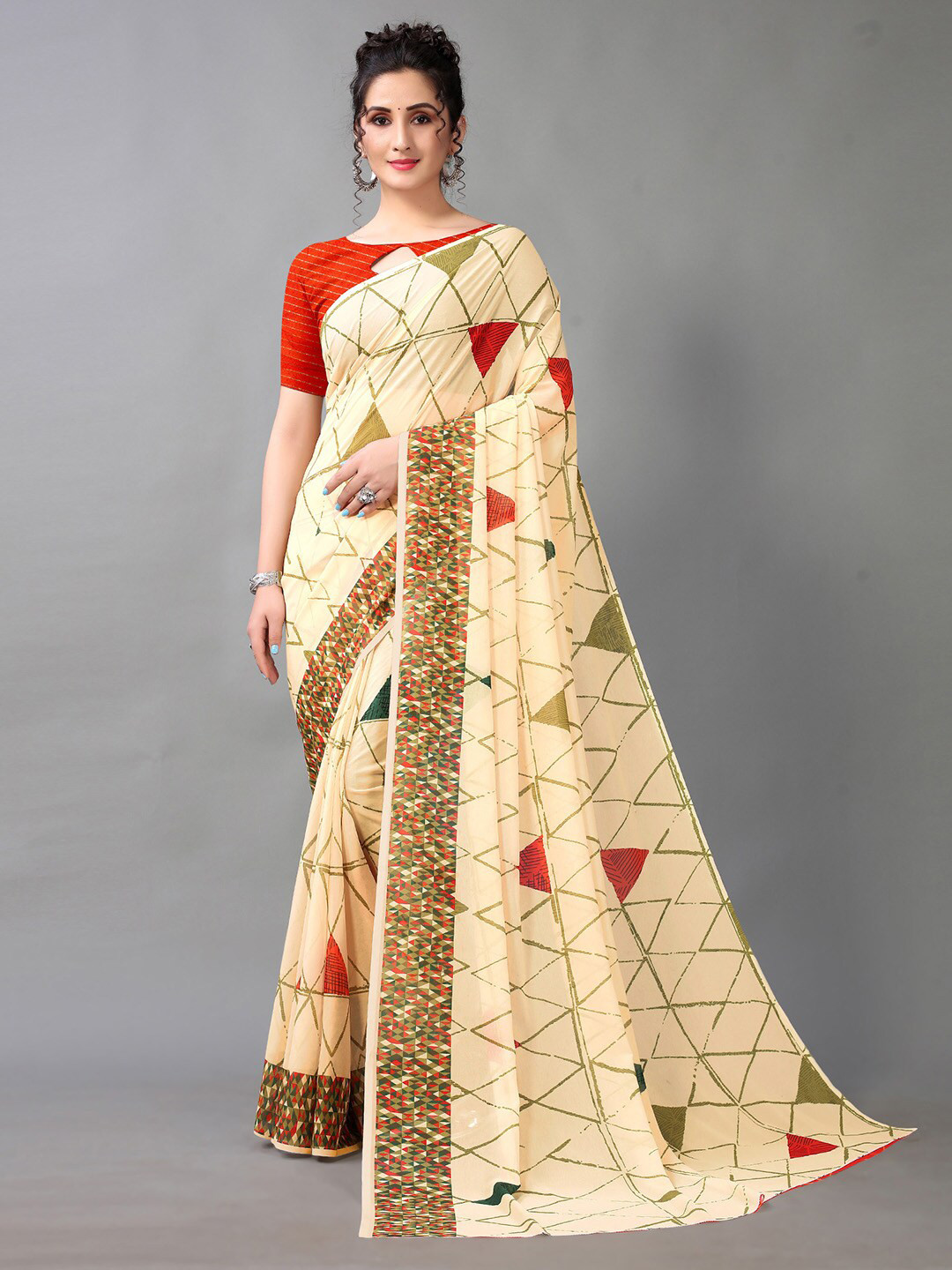 Buy KALINI Abstract Printed Saree - Sarees for Women 27300086 | Myntra