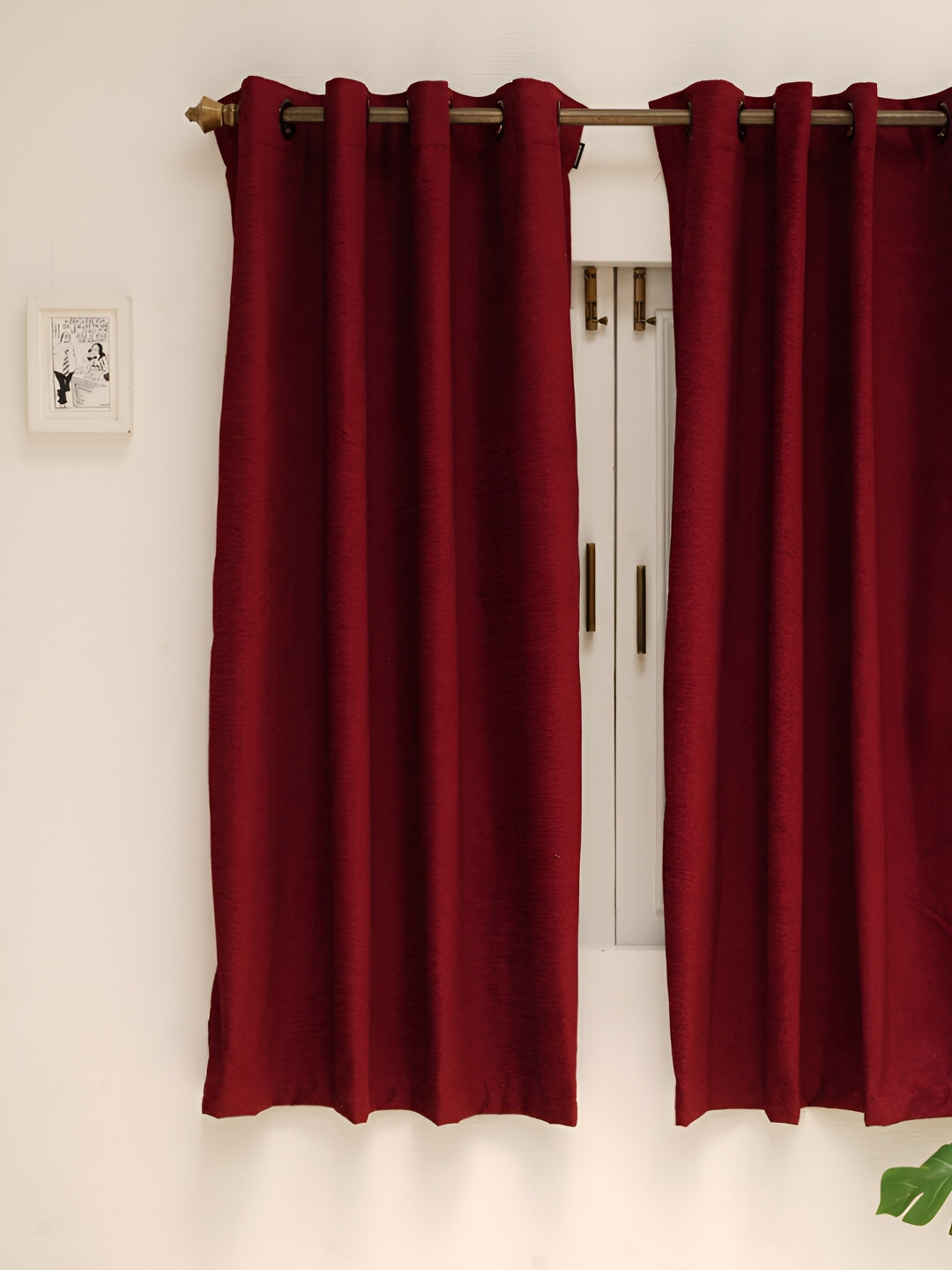 Buy Ariana Maroon Window Curtain - Curtains And Sheers for Unisex ...