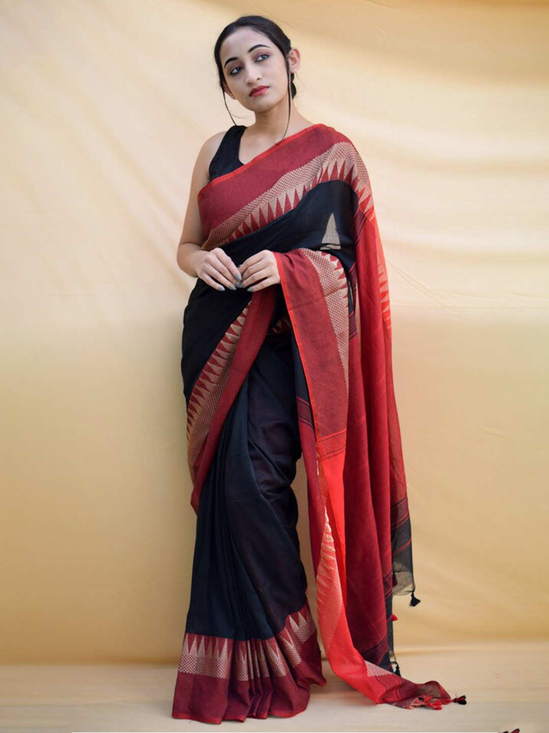 Buy RODDUR Abstract Woven Design Pure Cotton Saree - Sarees for Women ...