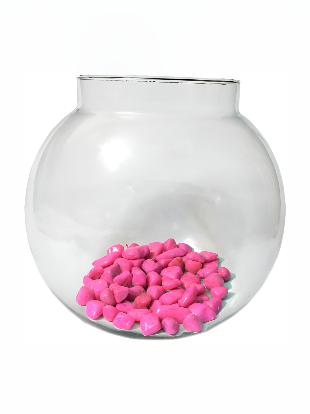 Buy Afast Transparent Round Glass Fish Pot Decorative Bowl - Decorative ...