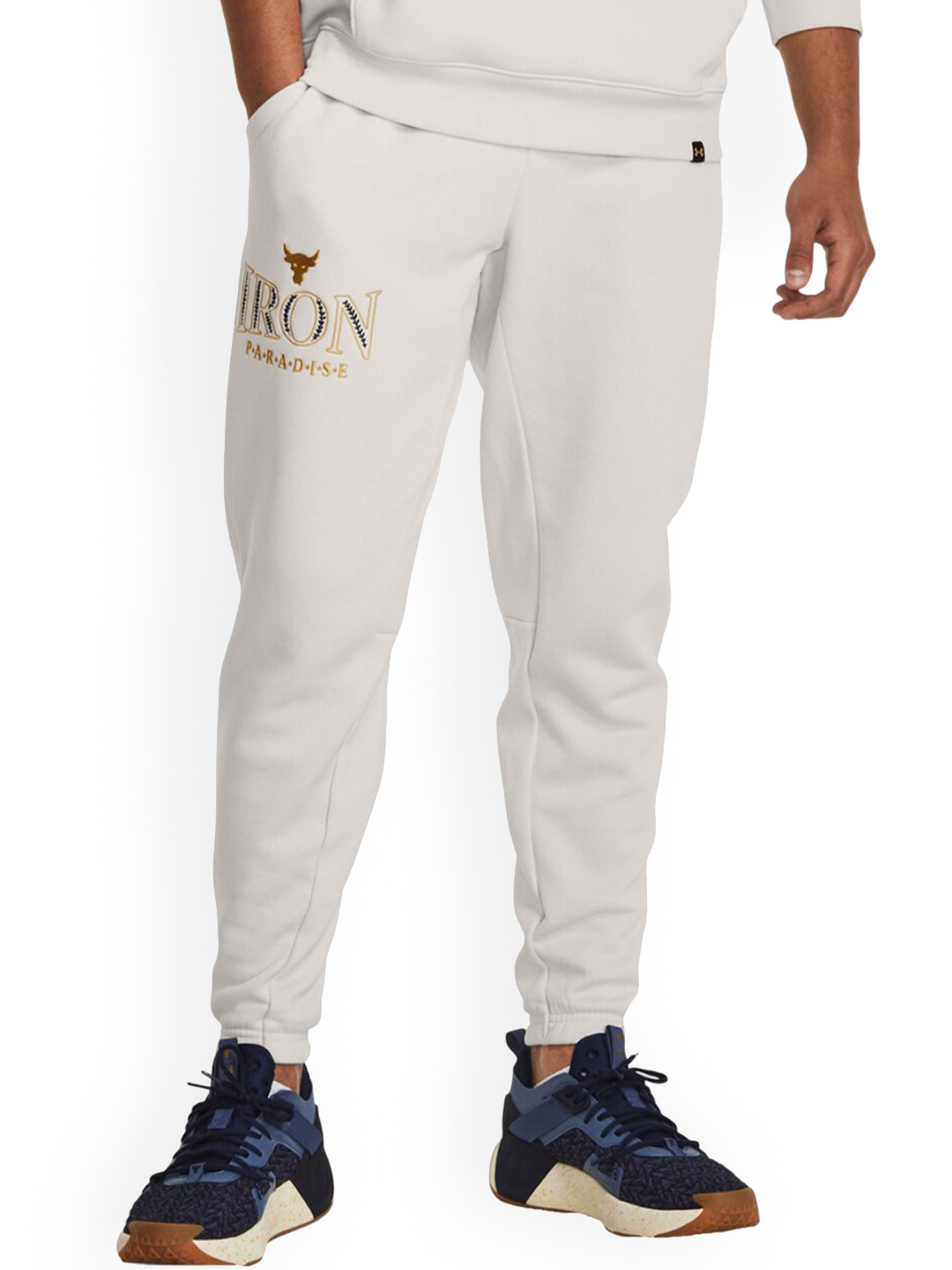 Buy UNDER ARMOUR Men M Project Rock Rival Fleece Joggers - Track Pants ...