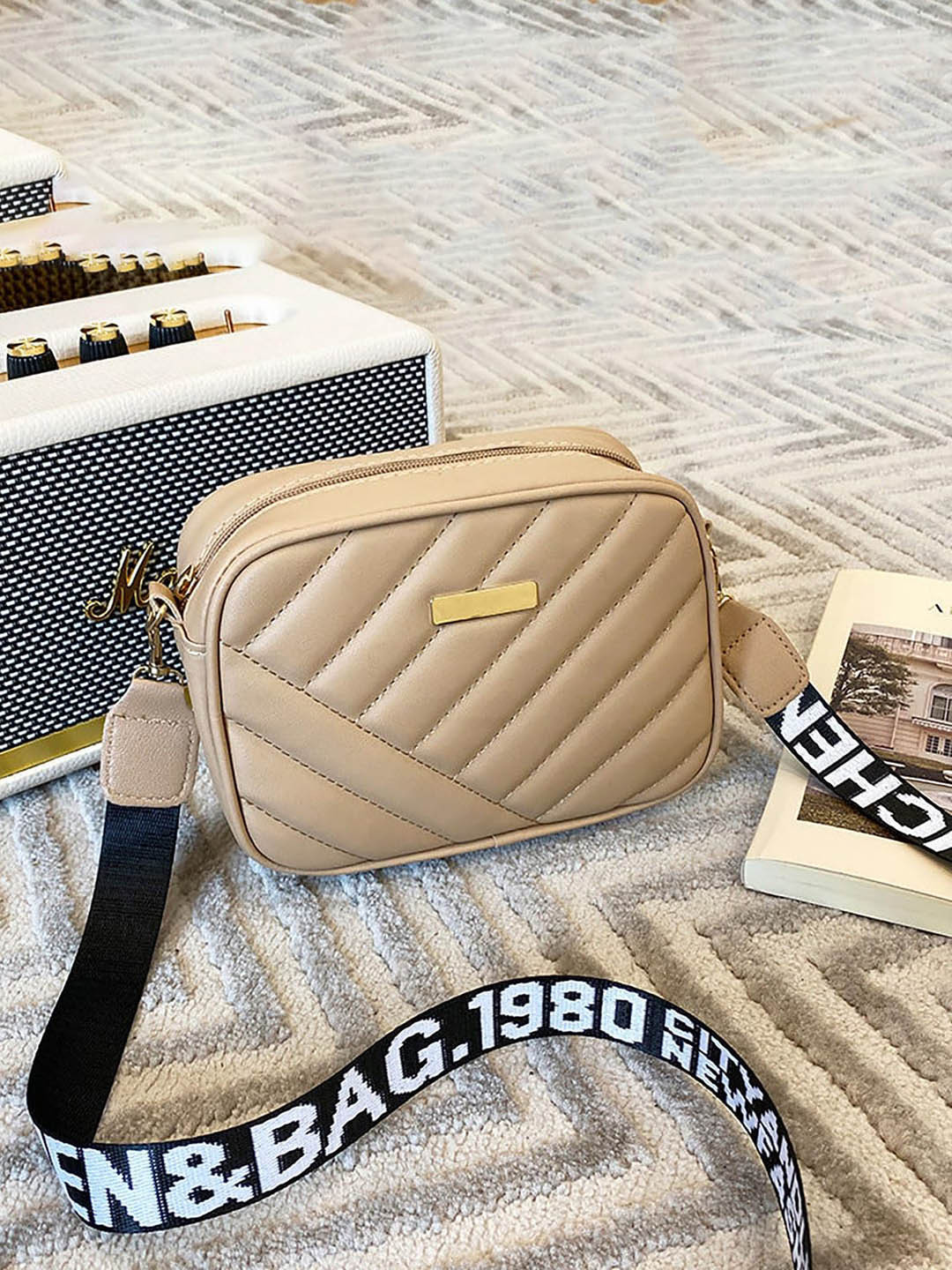 Buy SYGA Geometric Textured Leather Structured Sling Bag - Handbags for ...