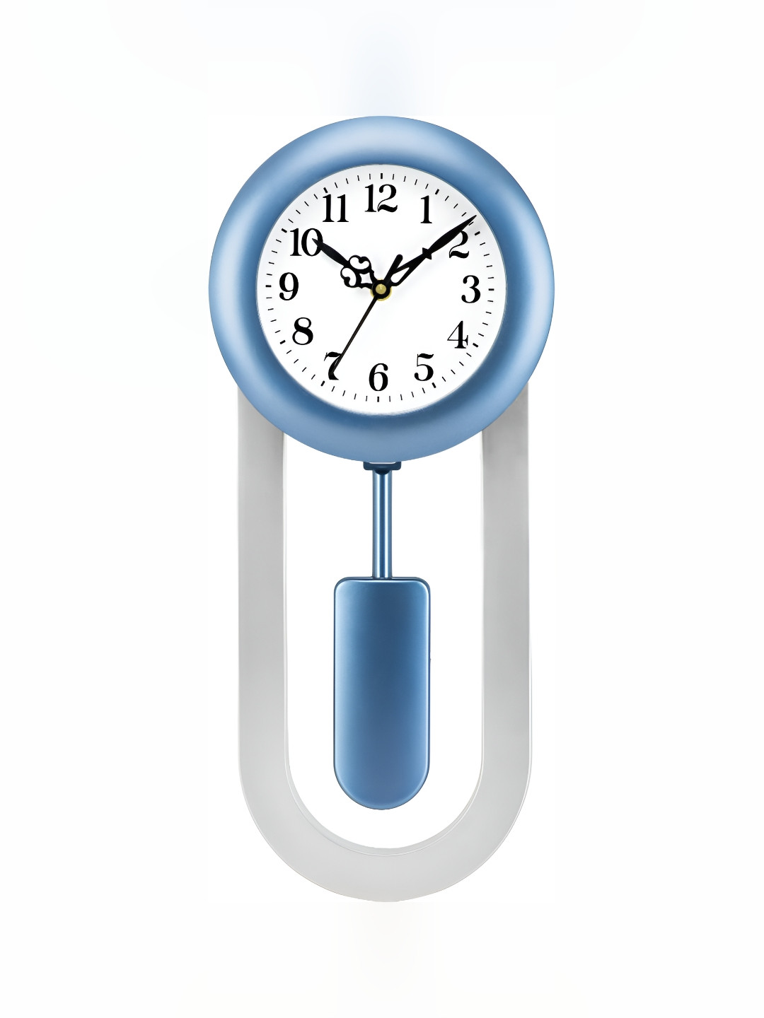 Buy Attractionz Blue Analog Round Contemporary Pendulum Wall Clock ...