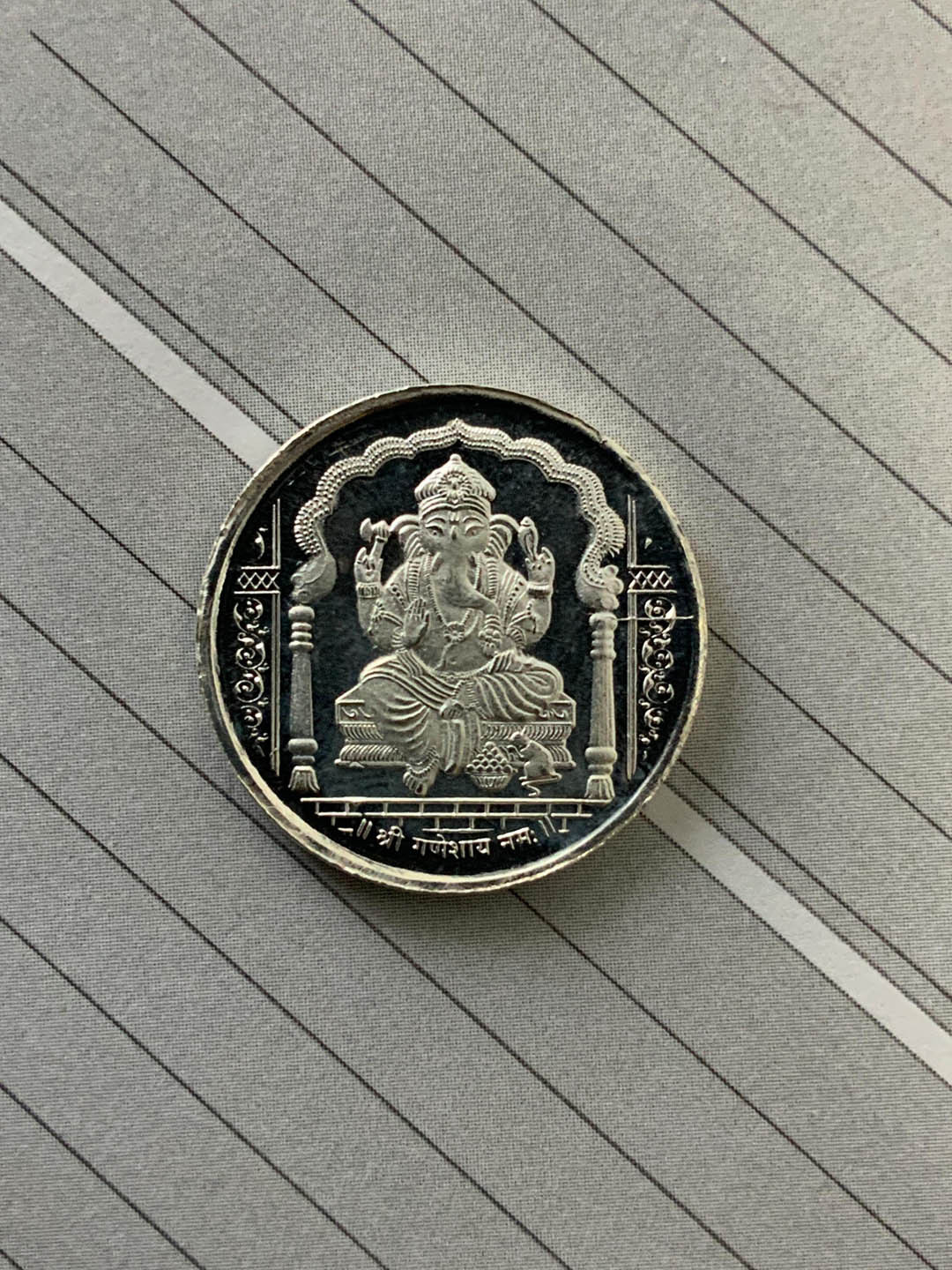 Buy ABDESIGNS 999 Pure Sterling Silver Ganesha Coins 5gm - Silver Coins ...