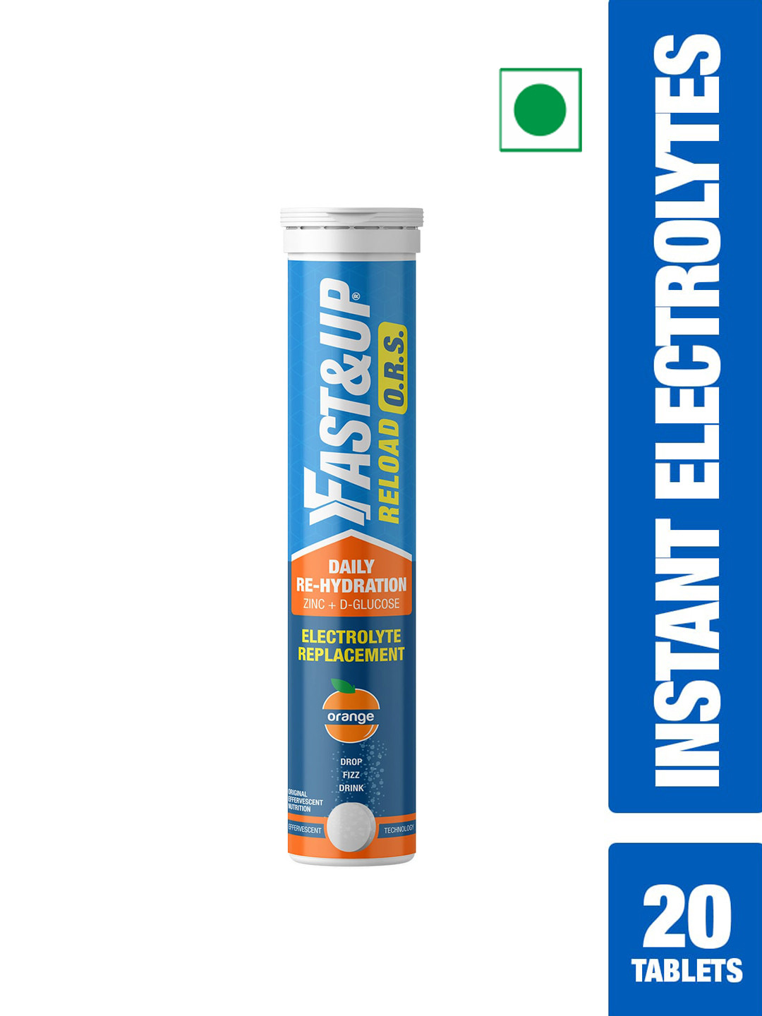 Buy FAST&UP Orange Flavored Reload O.R.S Effervescent Electrolyte ...