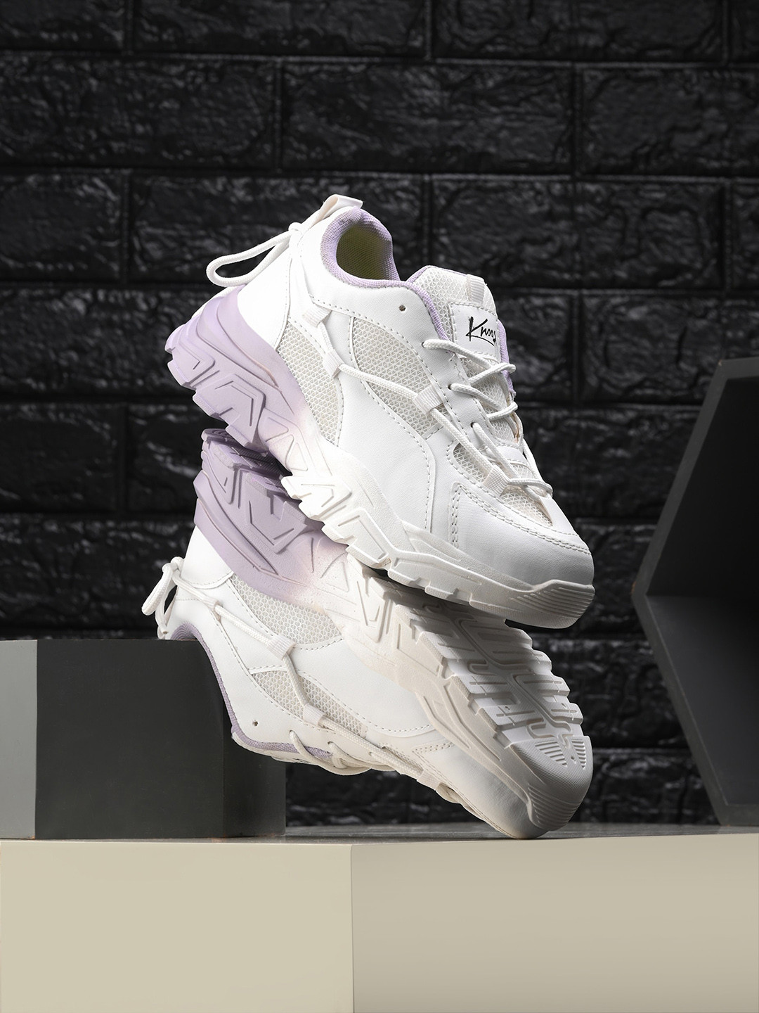 Buy Knoos Women Colourblocked Water Repellent Upper Mesh Sneakers ...