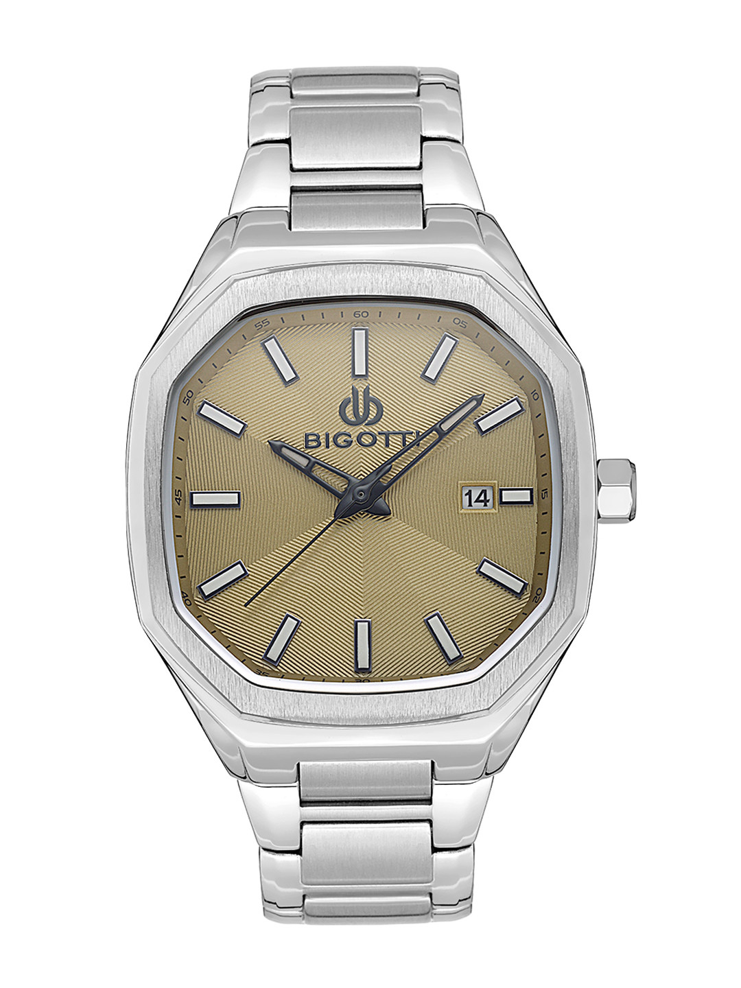 Buy BIGOTTI Men Stainless Steel Bracelet Style Straps Analogue Watch BG ...