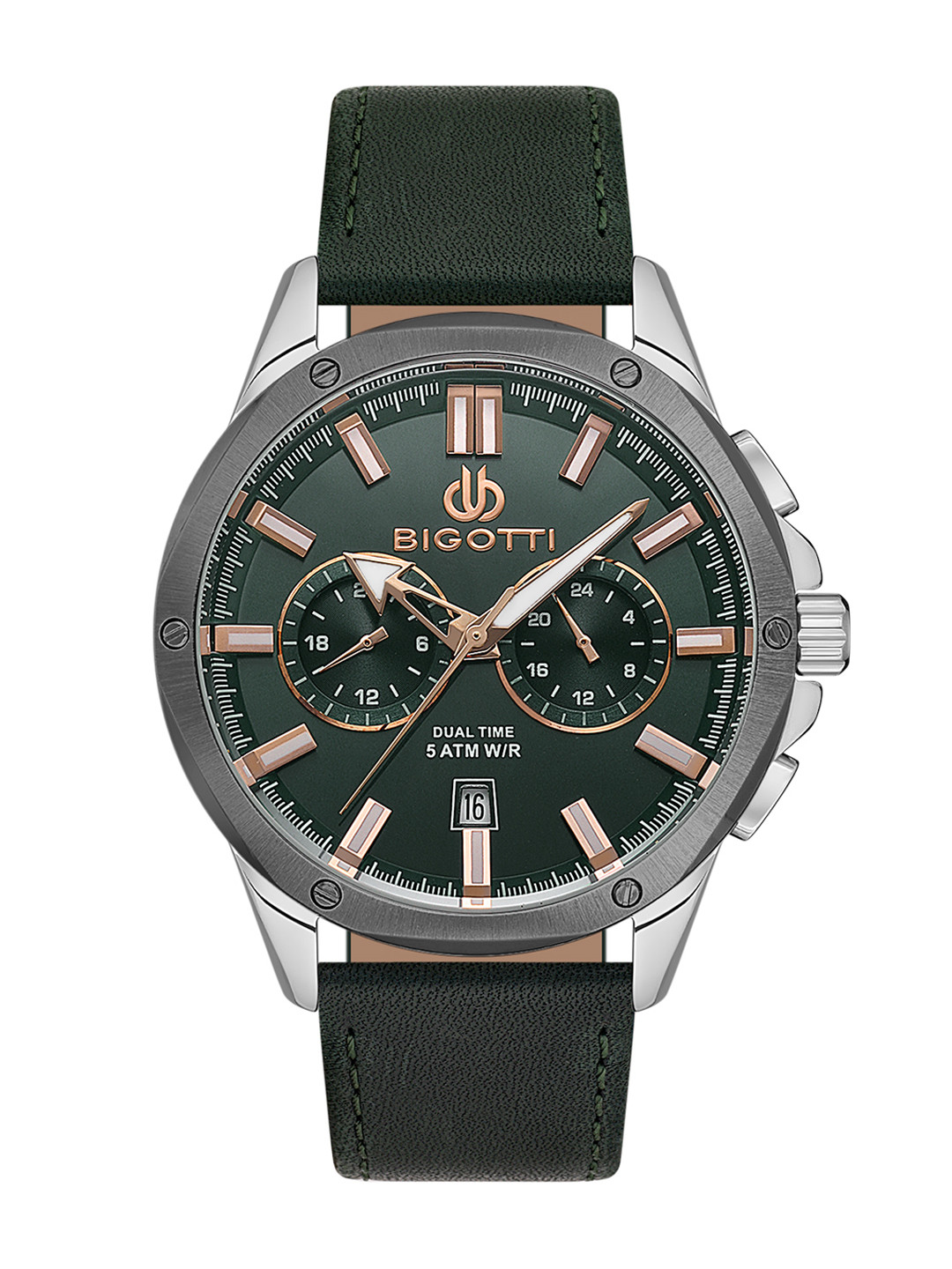 Buy BIGOTTI Men Dial & Leather Straps Analogue Watch BG.1.10521 4 ...