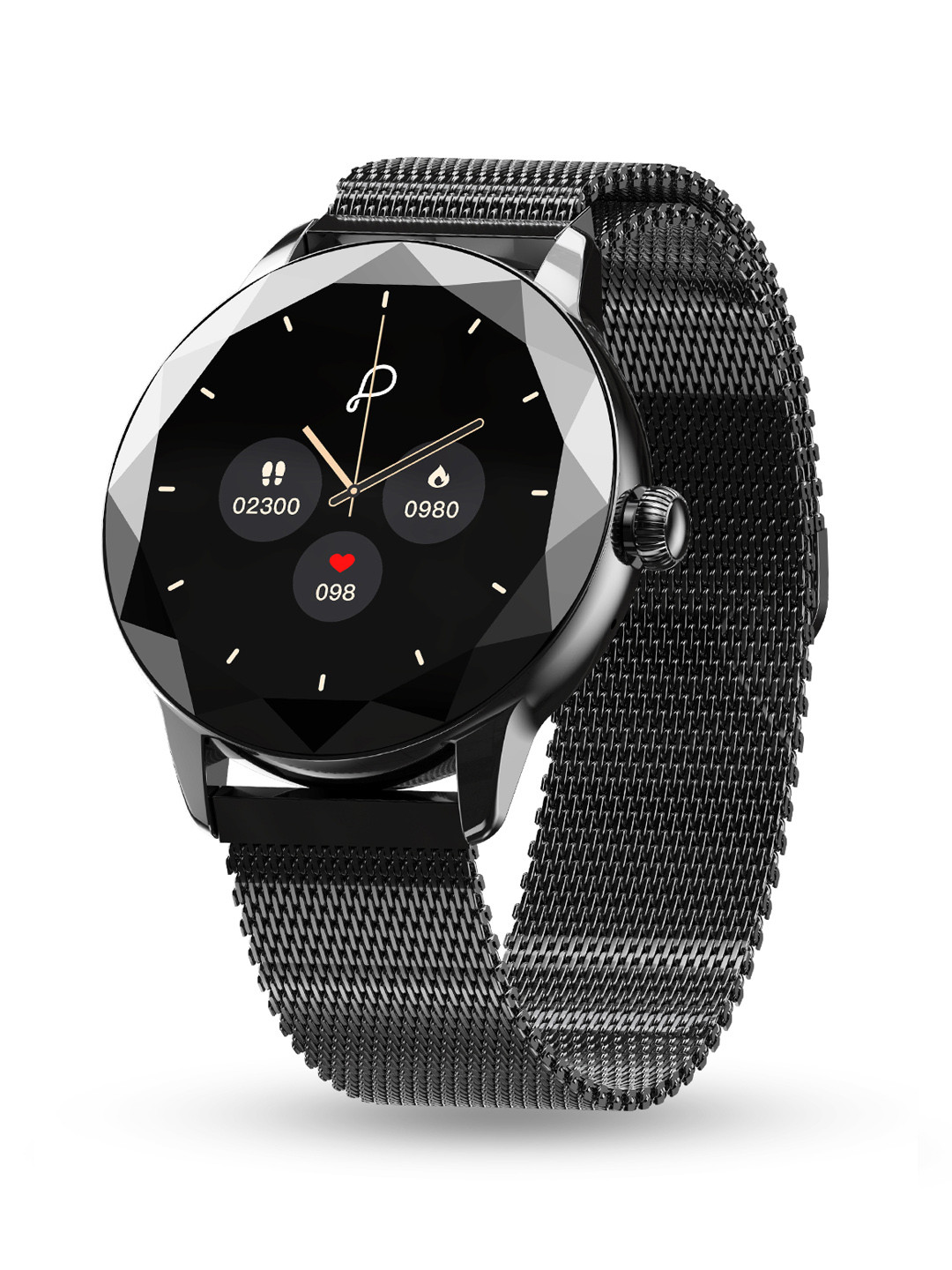 Buy Pebble Vienna Black Women 1.27" Diamond Cut Design, Female Health ...