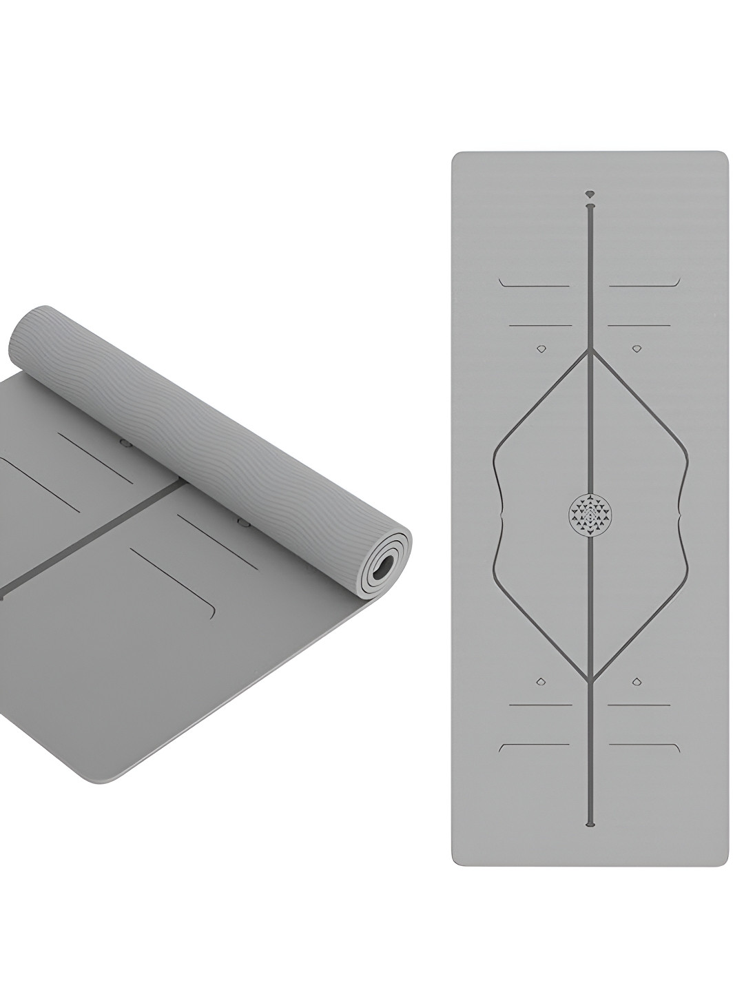 Buy Lifelong Grey Printed Rectangular Anti Slip Yoga Mat - Yoga Mats ...