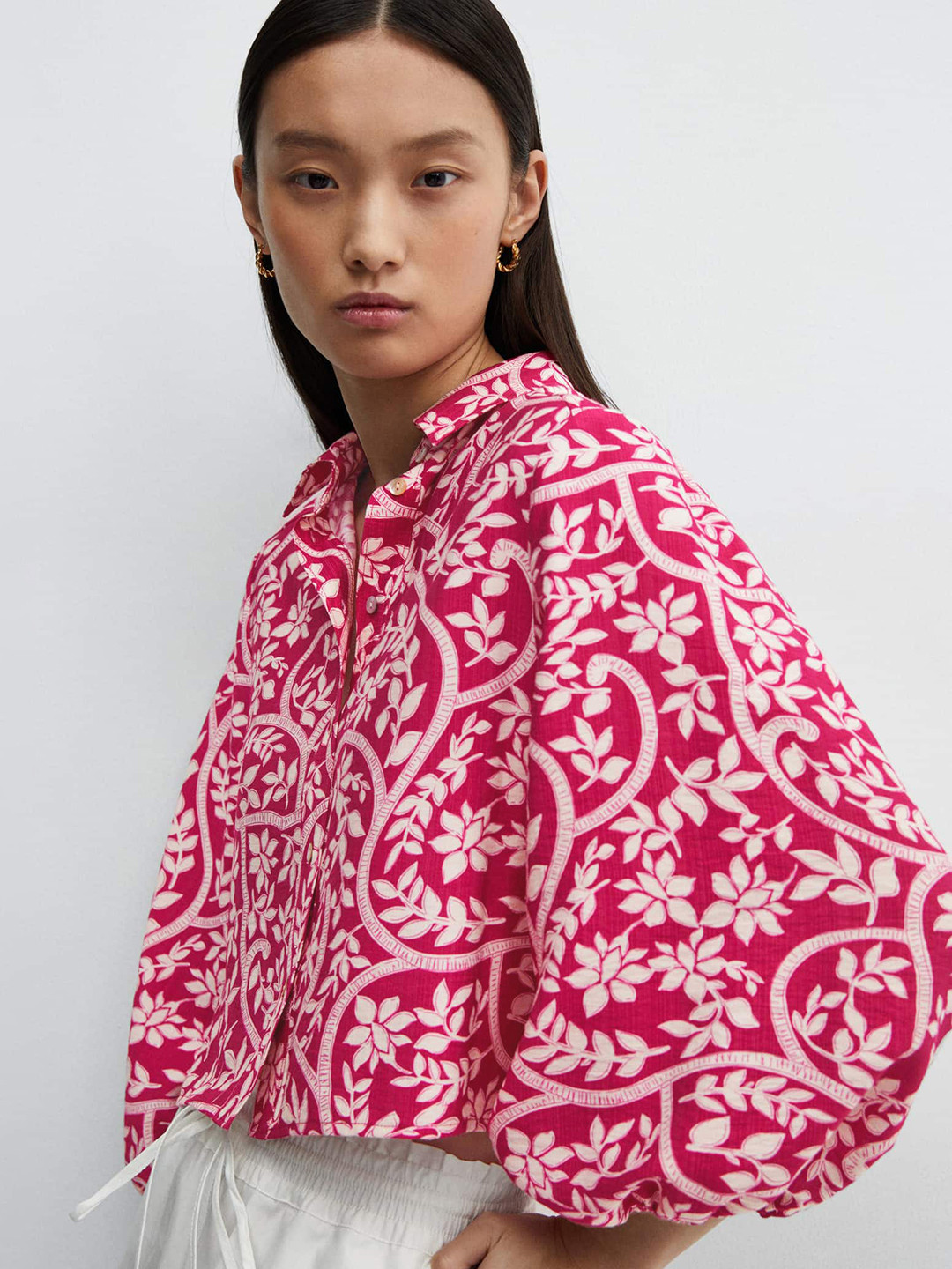 Buy MANGO Floral Print Shirt Style Top - Tops for Women 27351982 | Myntra