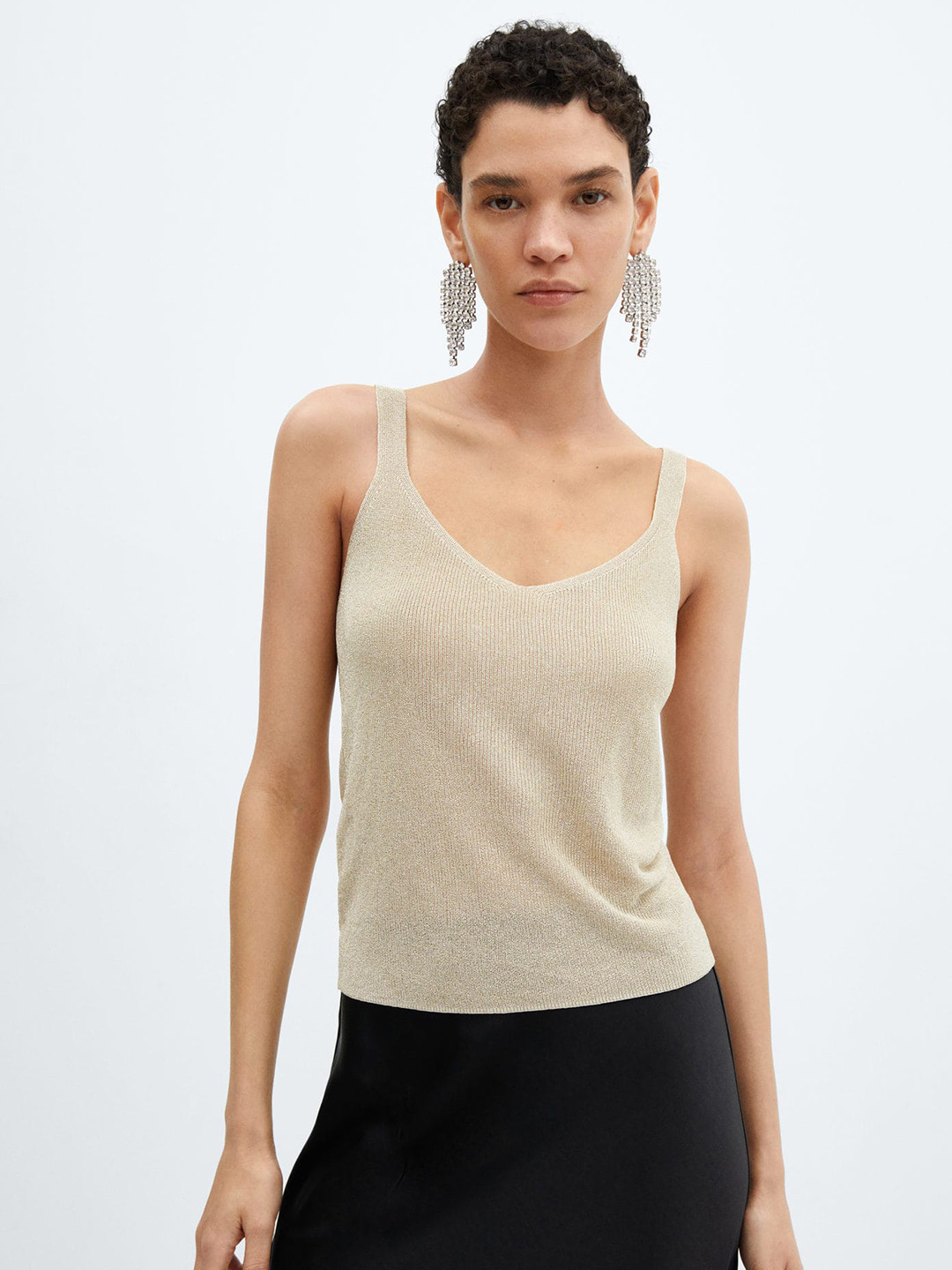 Buy MANGO Lurex Knitted Top - Tops for Women 27352392 | Myntra