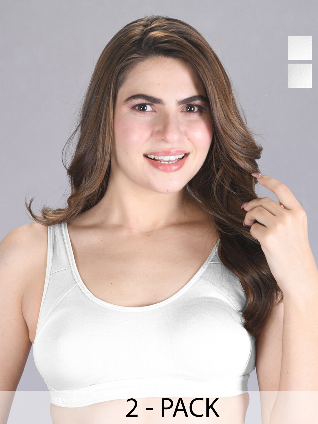 Buy LUX VENUS Pack Of 2 Full Coverage Cotton Workout Bra All Day ...