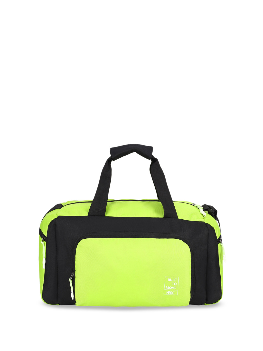 Buy HRX By Hrithik Roshan Green & Black Colourblocked Duffel Bag ...