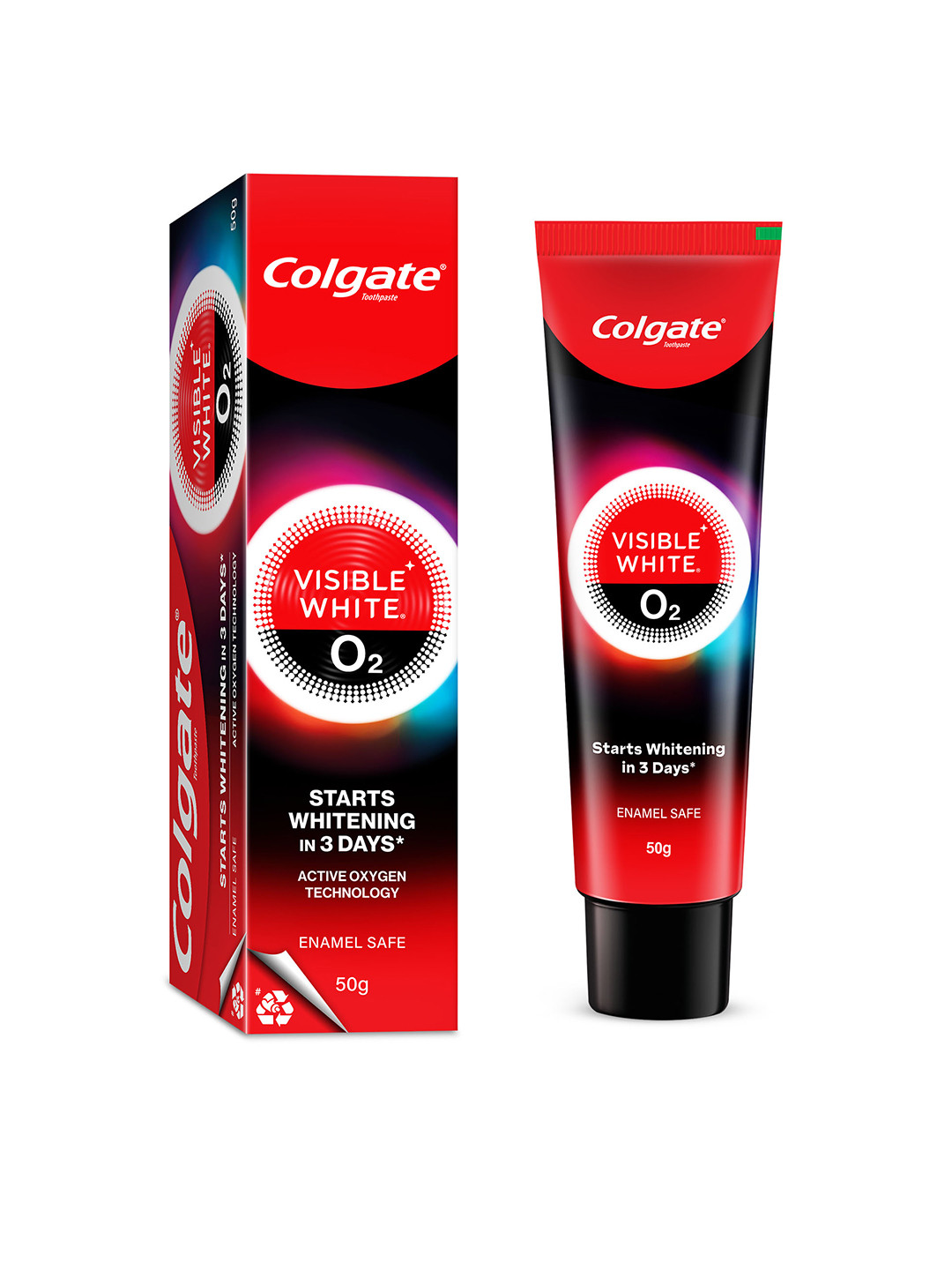 Buy Colgate Visible White O2 Teeth Whitening Toothpaste 50 G - Toothpaste And Tooth Powder for ...