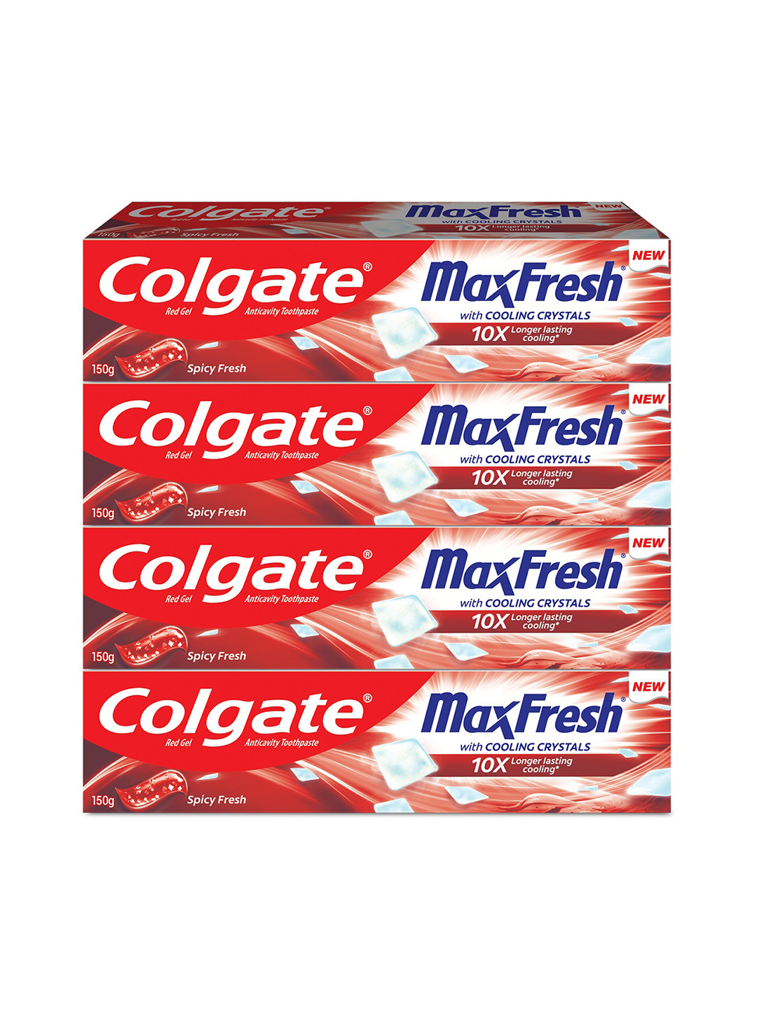 Buy Colgate 4Pcs MaxFresh Red Gel Toothpaste Family Pack With Cooling ...
